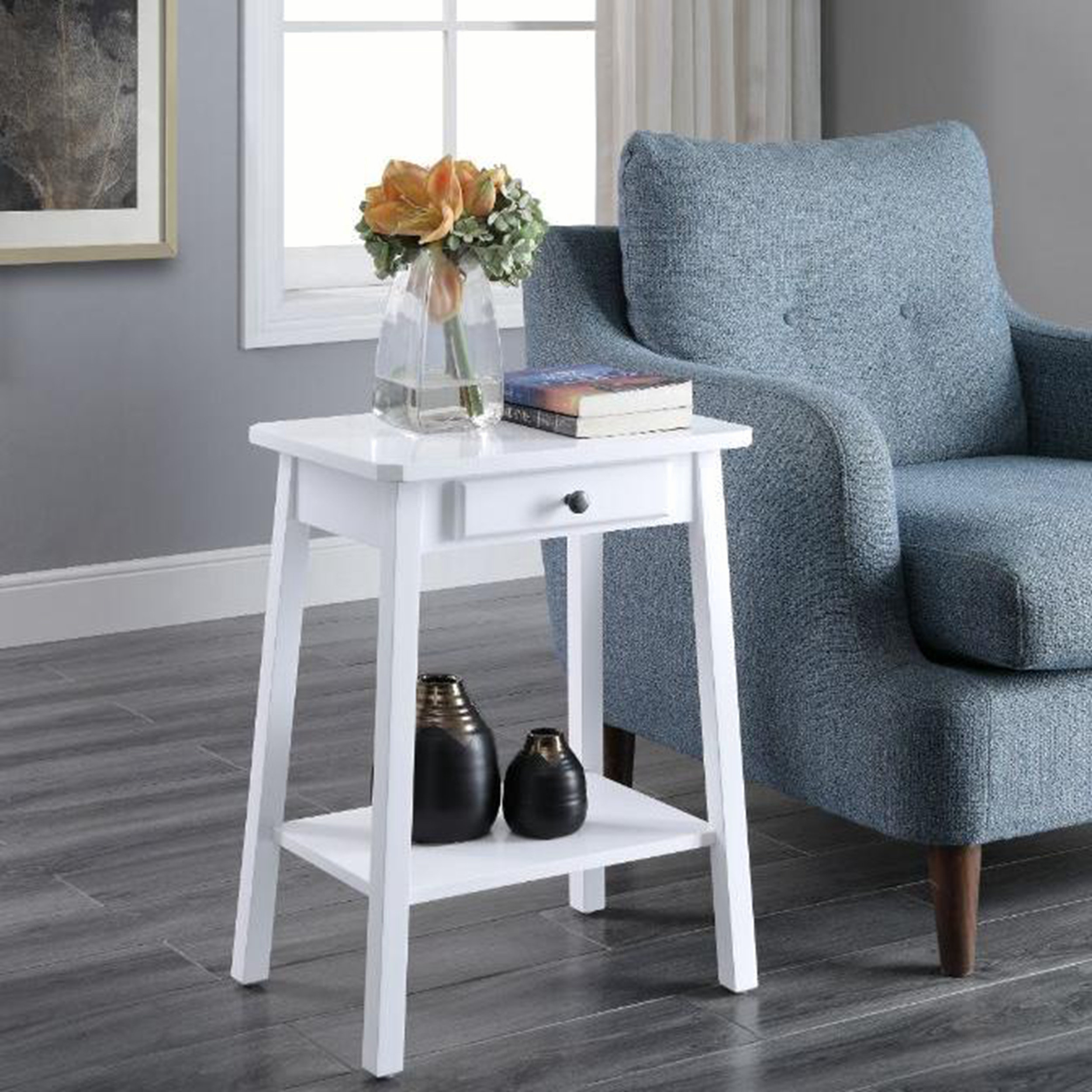 Red Barrel Studio End Table with Storage,Romantic Classic Side Tabe ...