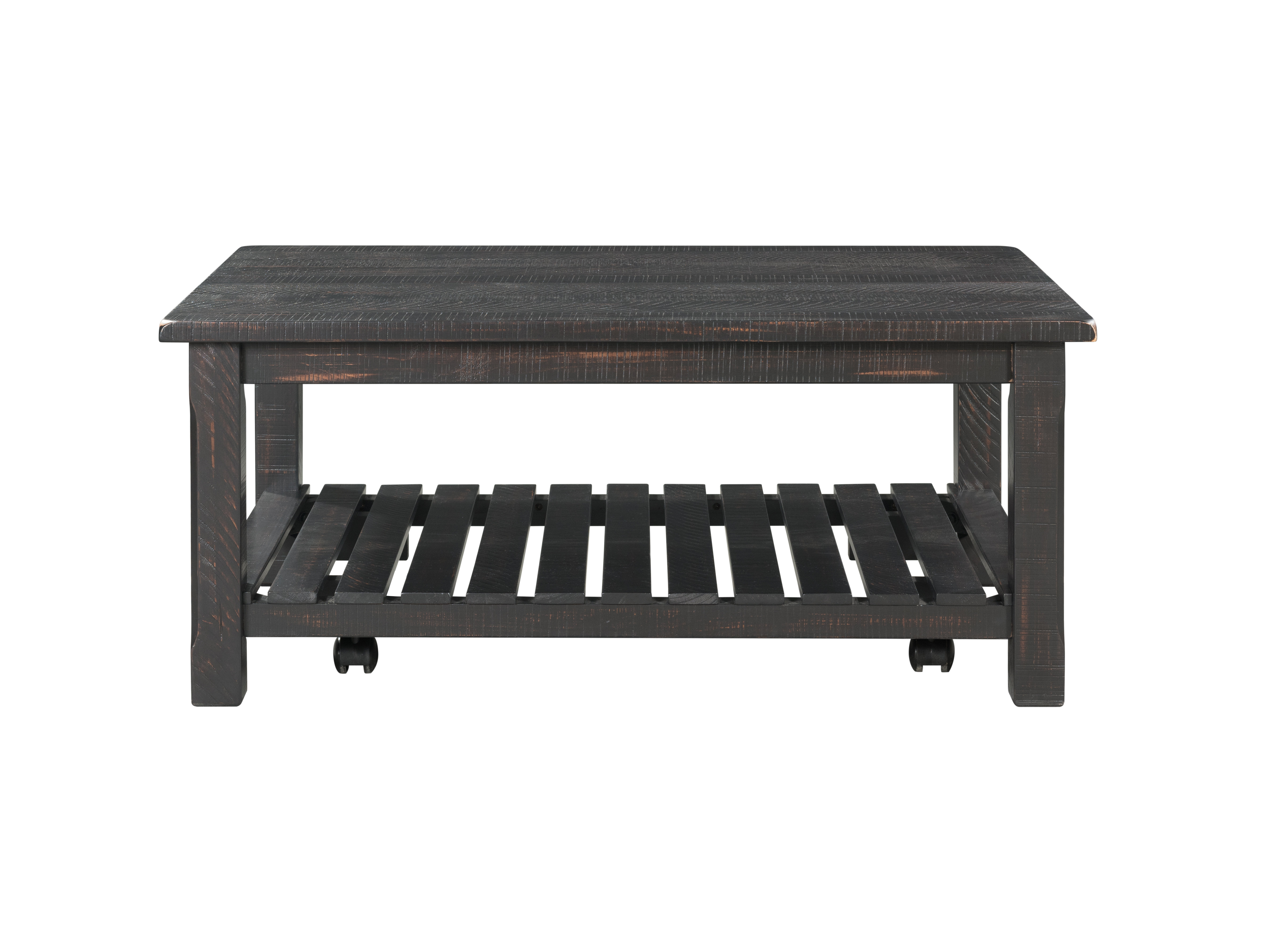 Red Barrel Studio Table basse en bois massif avec rangement Racheli et ...