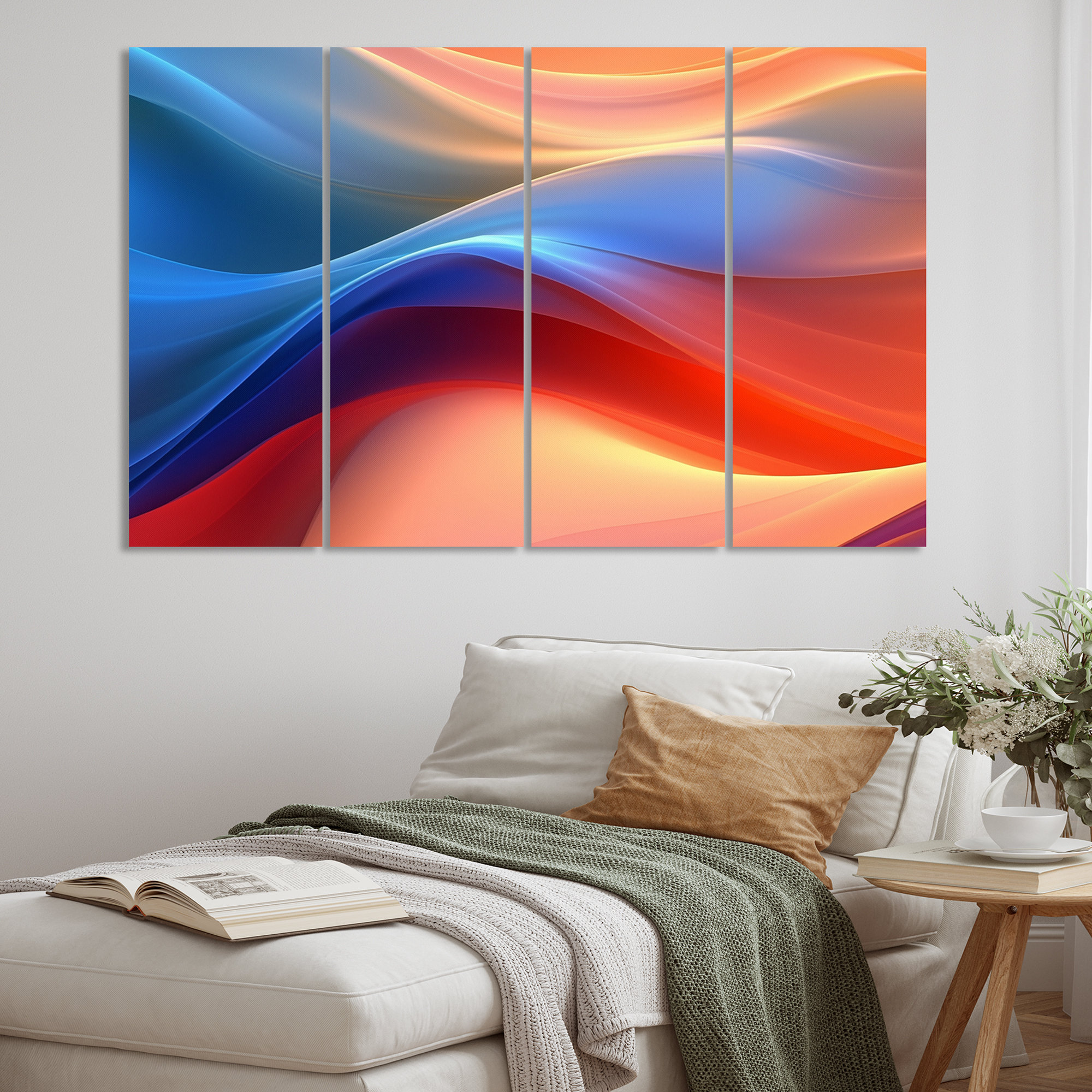 Wrought Studio™ Orange Blue Fractal Fluidity II - Fractals Metal Wall ...