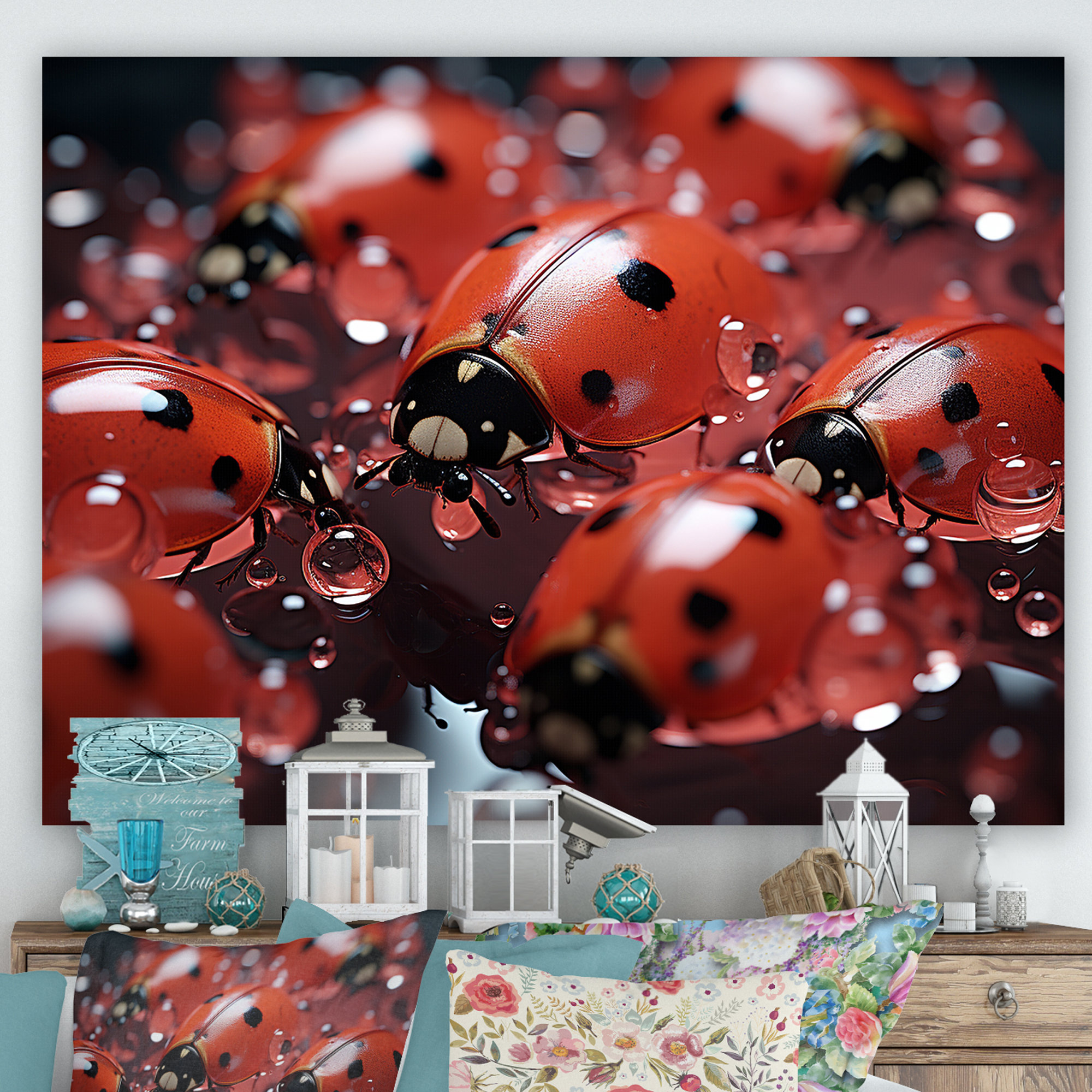 Ebern Designs Dreamy Ladybug Reflections - Ladybug Wall Decor - Wayfair ...