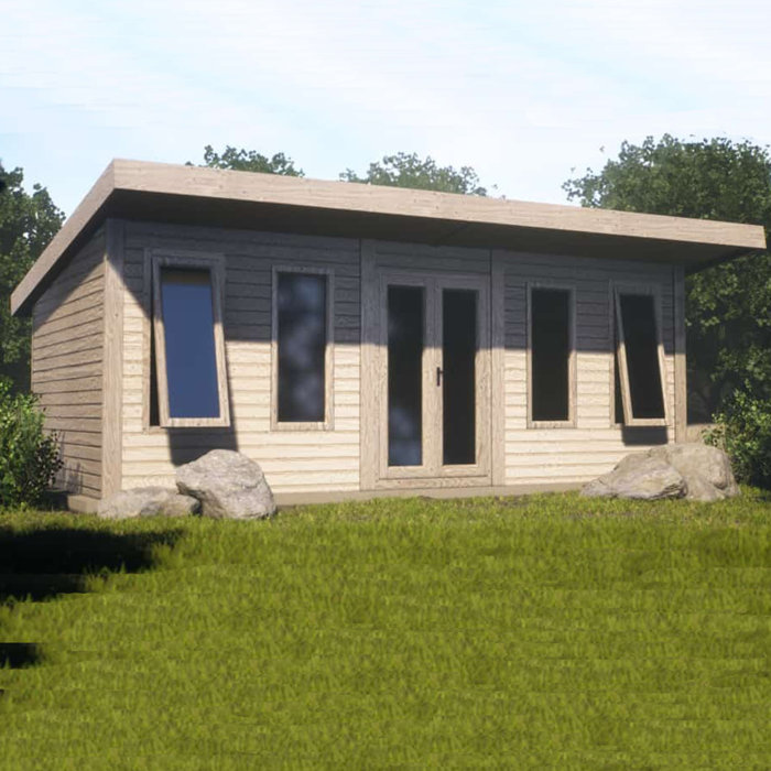 Dakota Fields Fanshawe 20 x 6 Ft. Tongue & Groove Log Cabin | Wayfair.co.uk