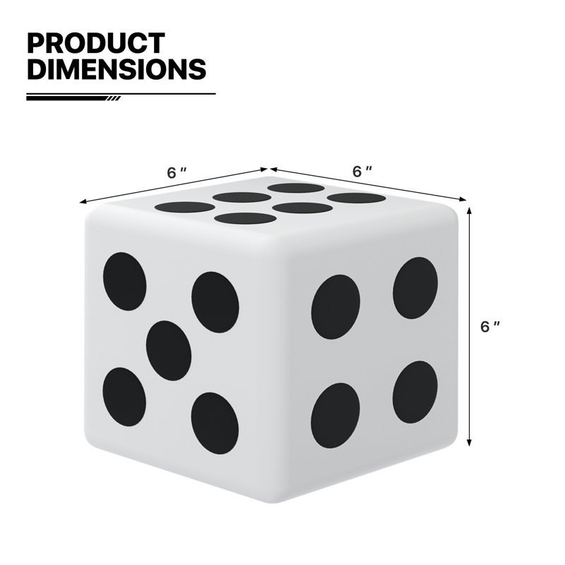 Wrought Studio™ 6" LED Dice Cube Light, 16 Colors Cube Lamp with Remote ...