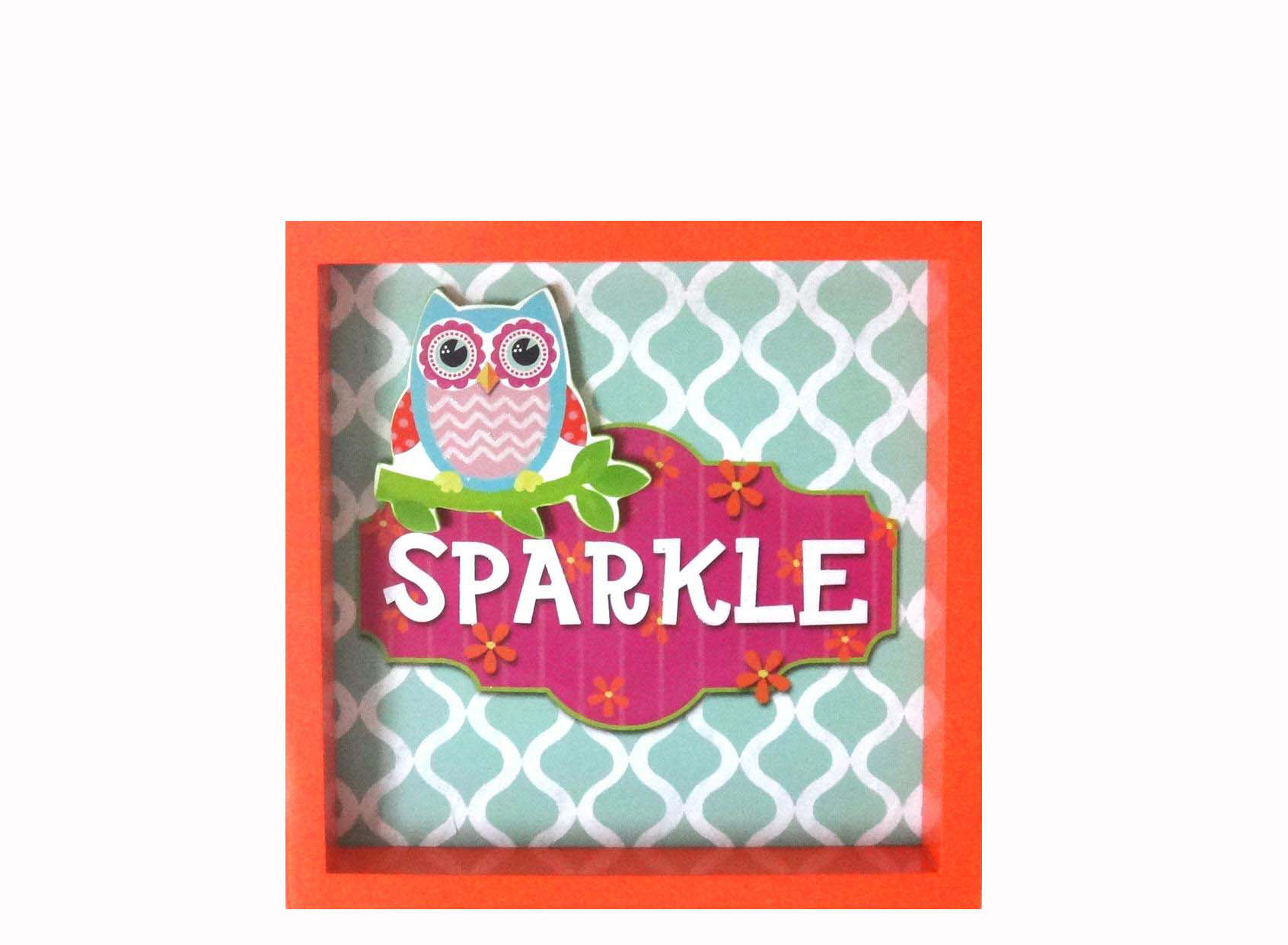 Harriet Bee Owl Sparkle MDF Shadow Box Wall Décor | Wayfair