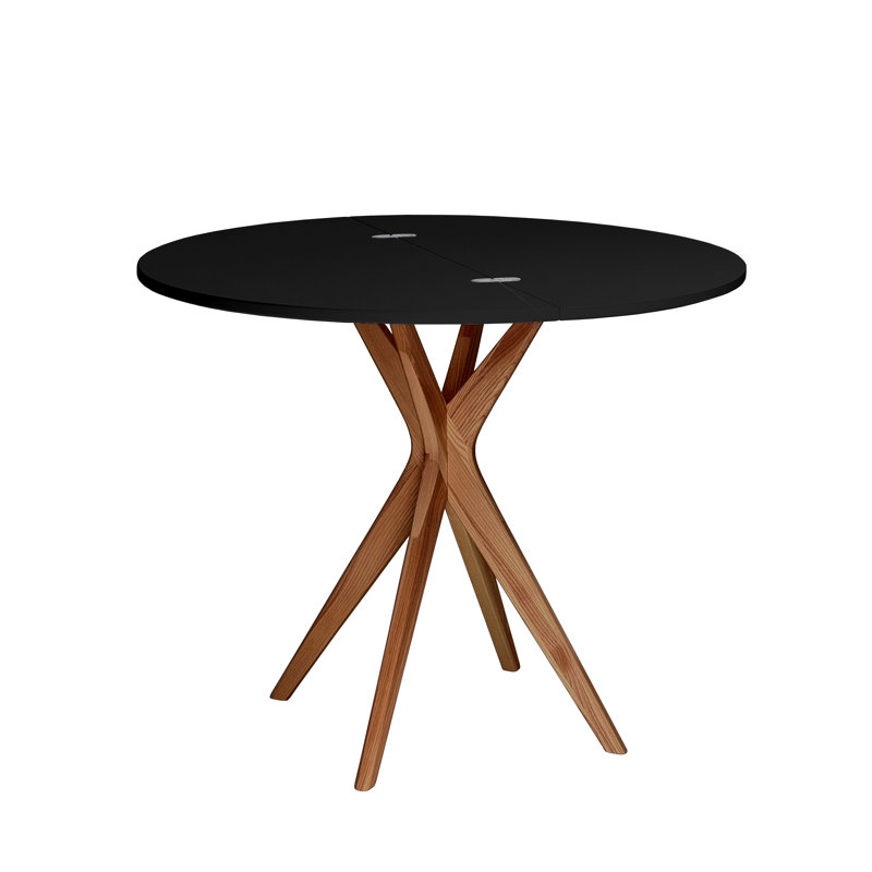 Norden Home Jenna Ash Half Round Solid Wood Base Dining Table | Wayfair ...