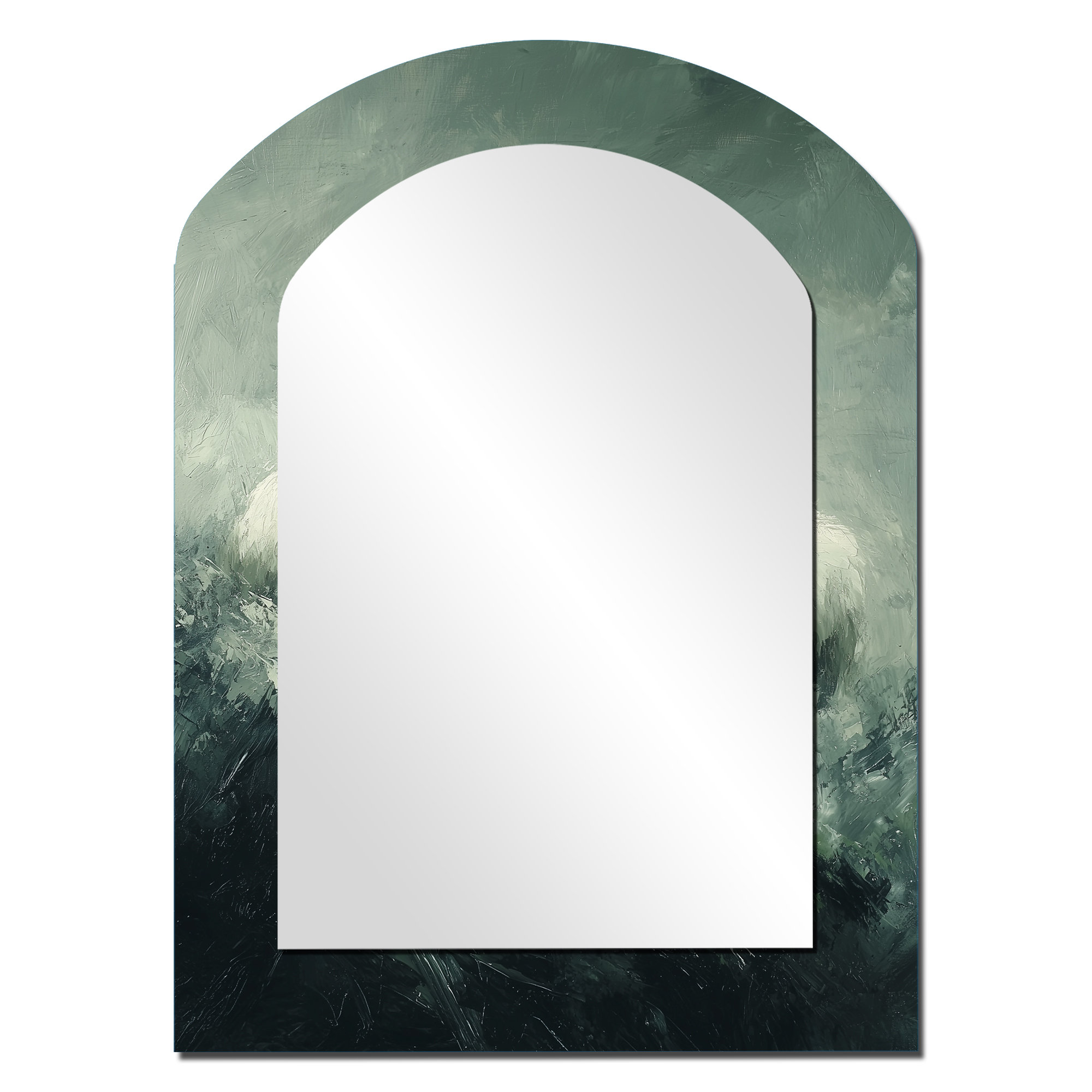 Latitude Run® Stormy Pasture Of Sheep III - Modern Arch Wall Mirror ...