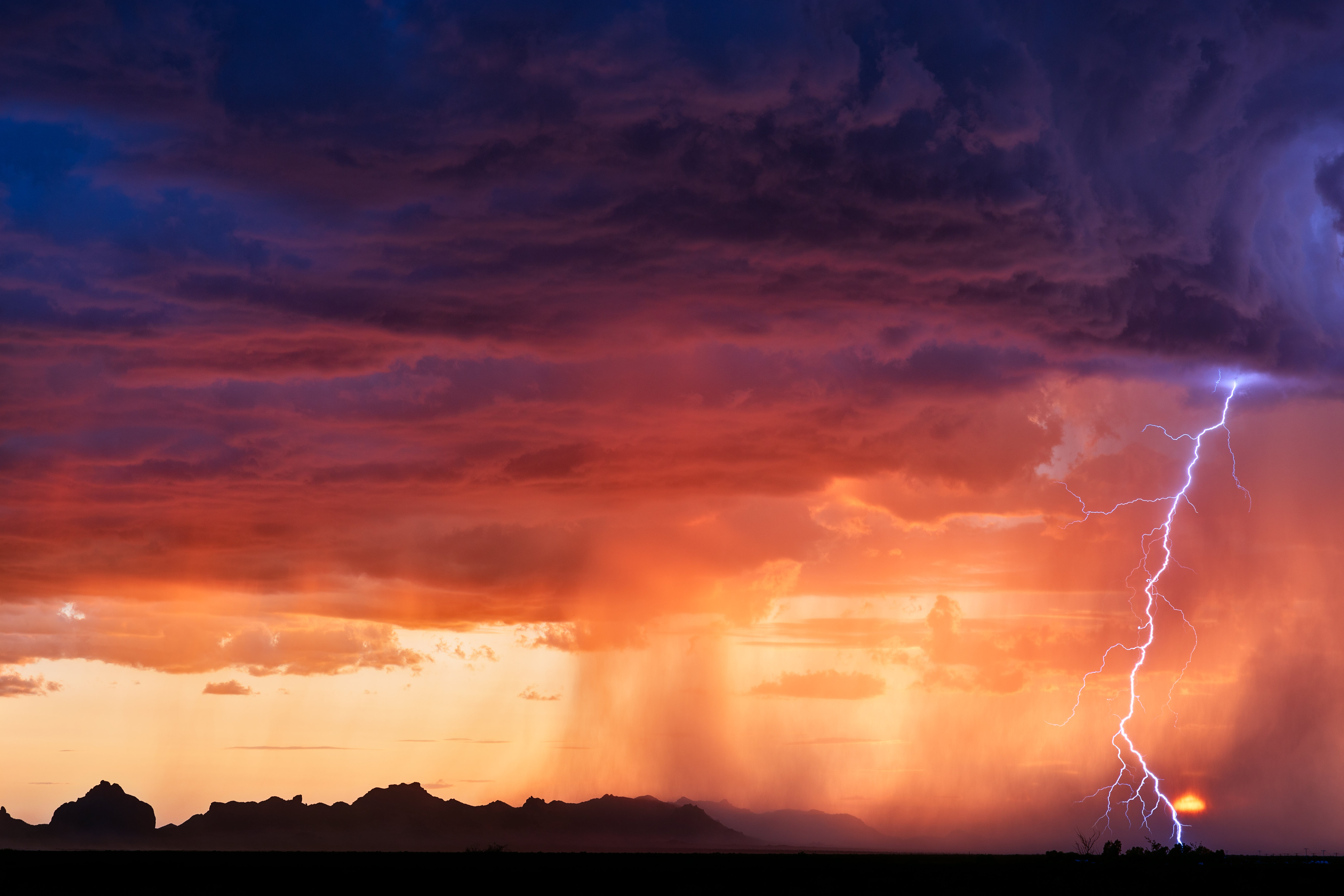 Ebern Designs Lightning Bolt - Wrapped Canvas Photograph | Wayfair