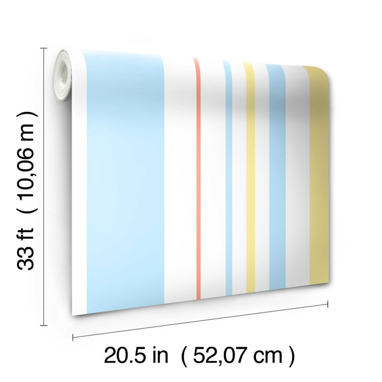 York Wallcoverings Striped Roll | Wayfair