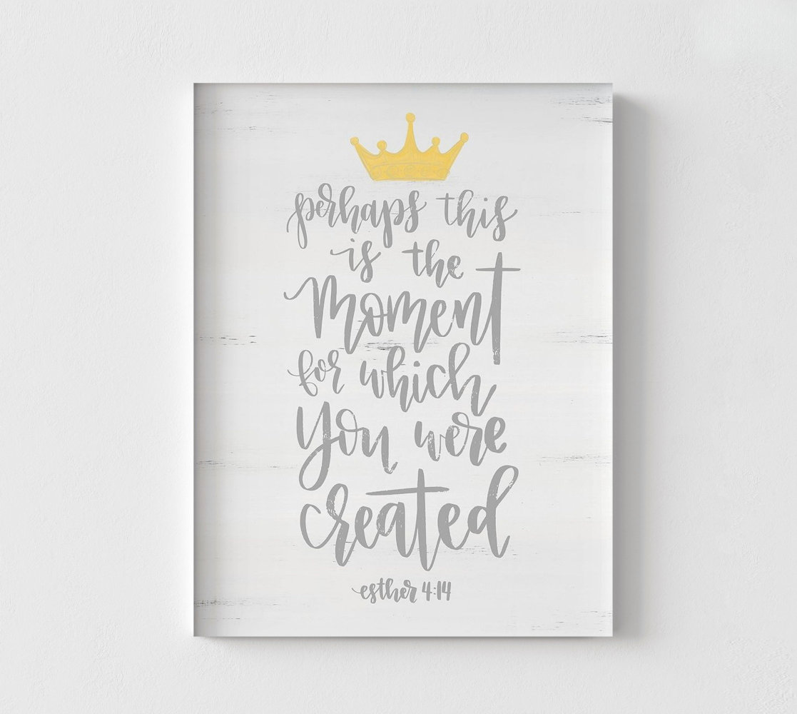 WeFrameArt Perhaps This Is The Moment, Extra Large Framed Esther 4:14 ...