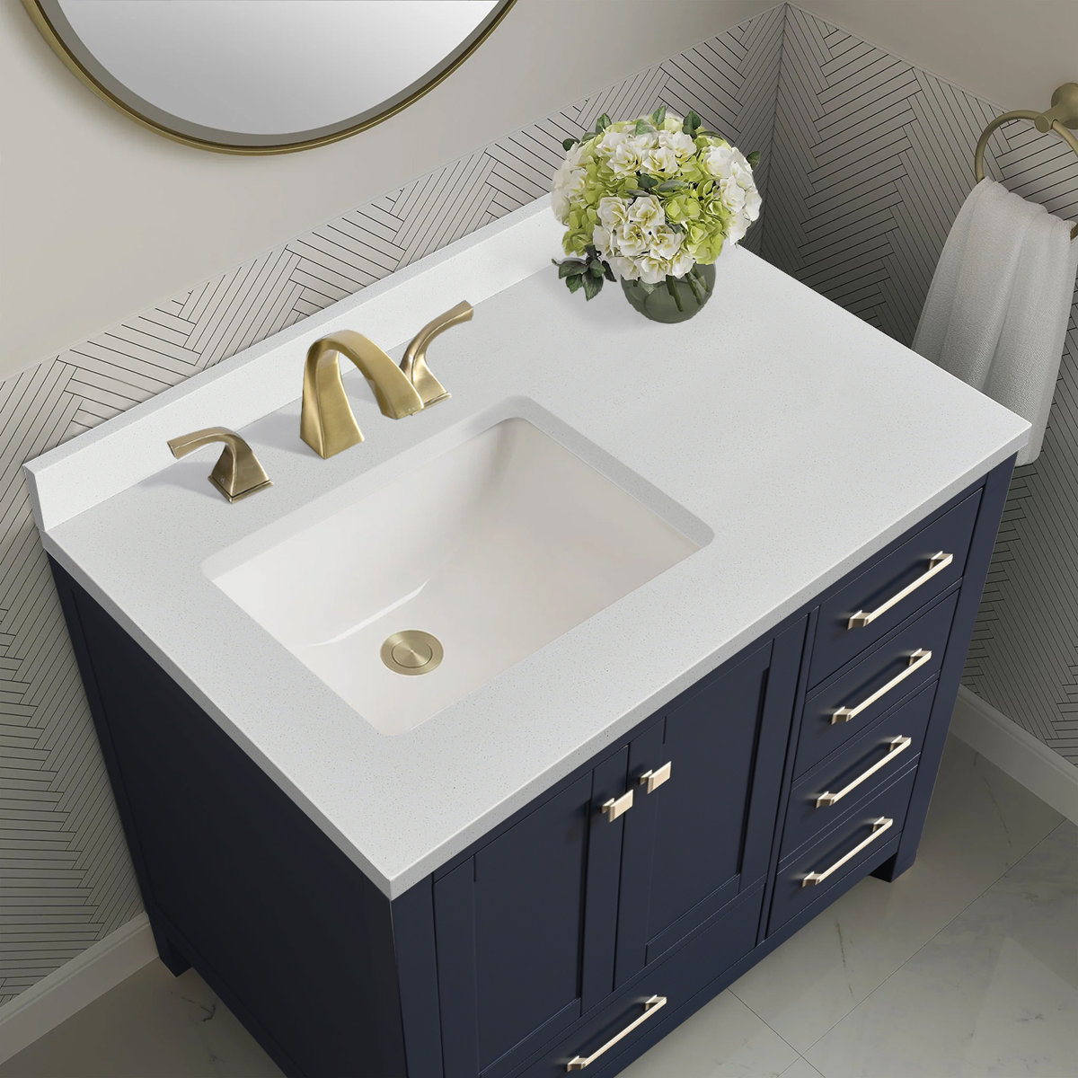 PROOX 36'' Quartz Single Bathroom Vanity Top with Sink | Wayfair