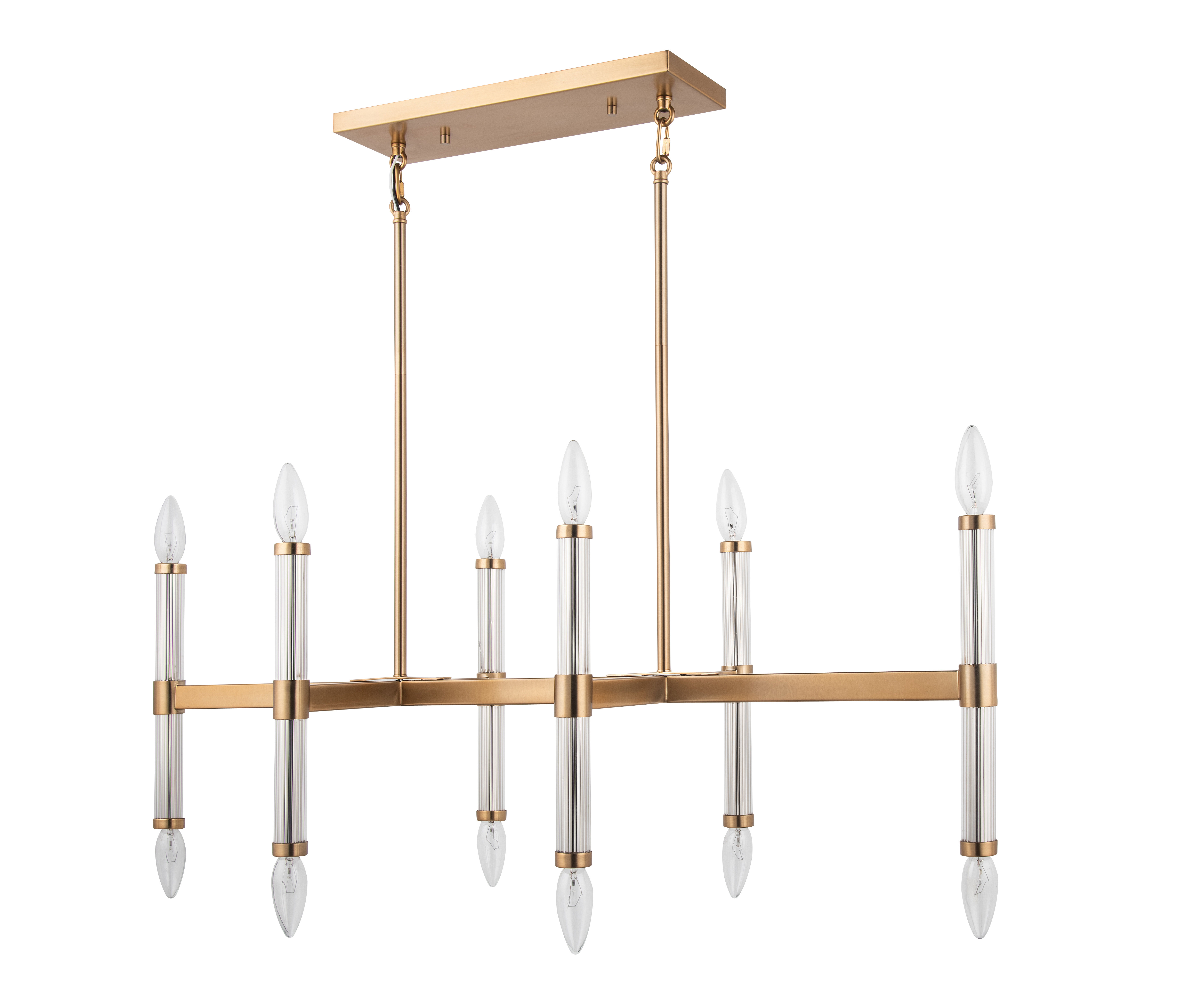 Mercer41 Bernards 12 - Light Dimmable Modern Linear Chandelier | Wayfair