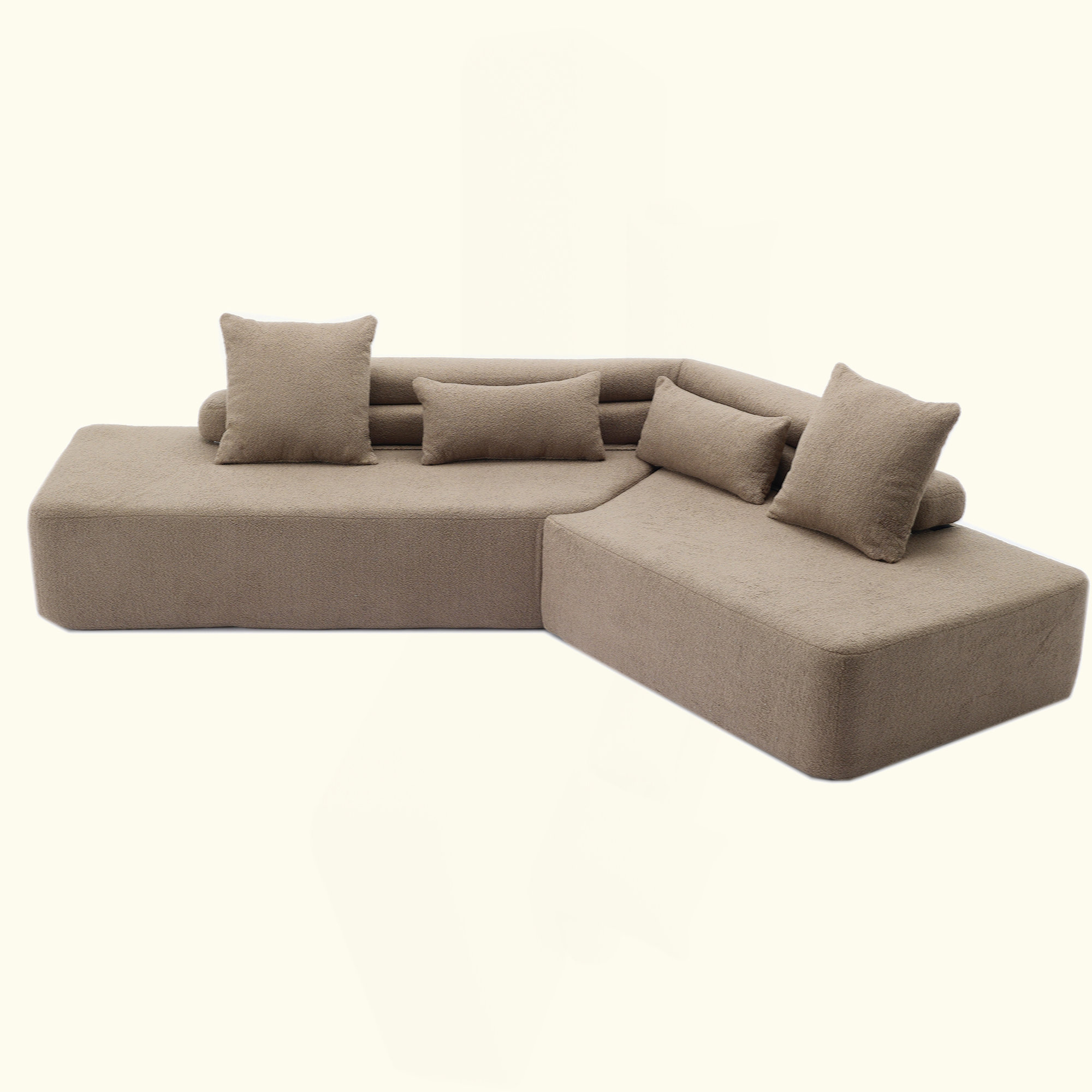 Mercer41 Minimalist Cloud Sectional Couch ,Modern Couches ,4-Seater ,No ...