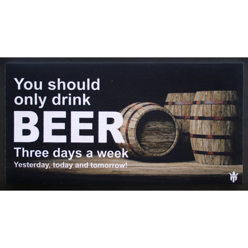Ebern Designs Beer Motto Bar Runner | Wayfair