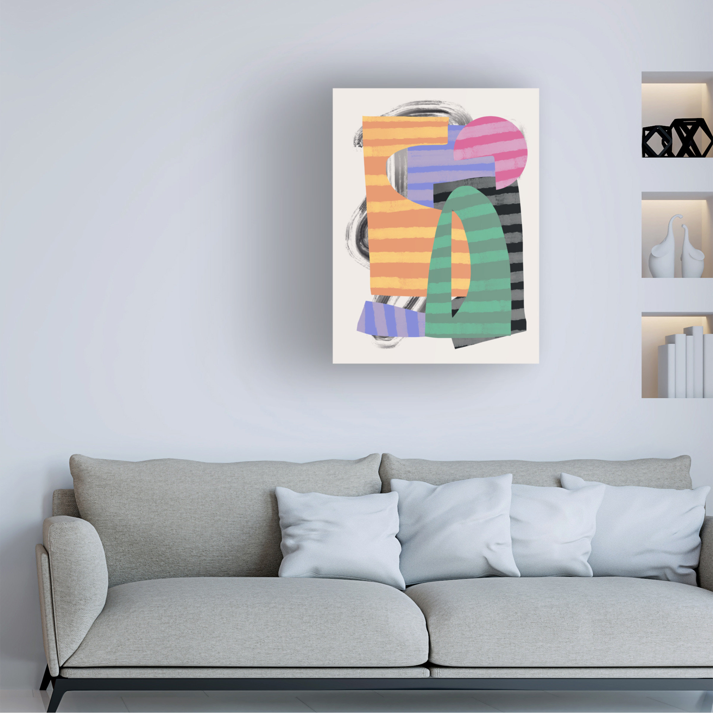 Ebern Designs Bolog Little Dean Abstract Stripe Minimal Collage 24 ...