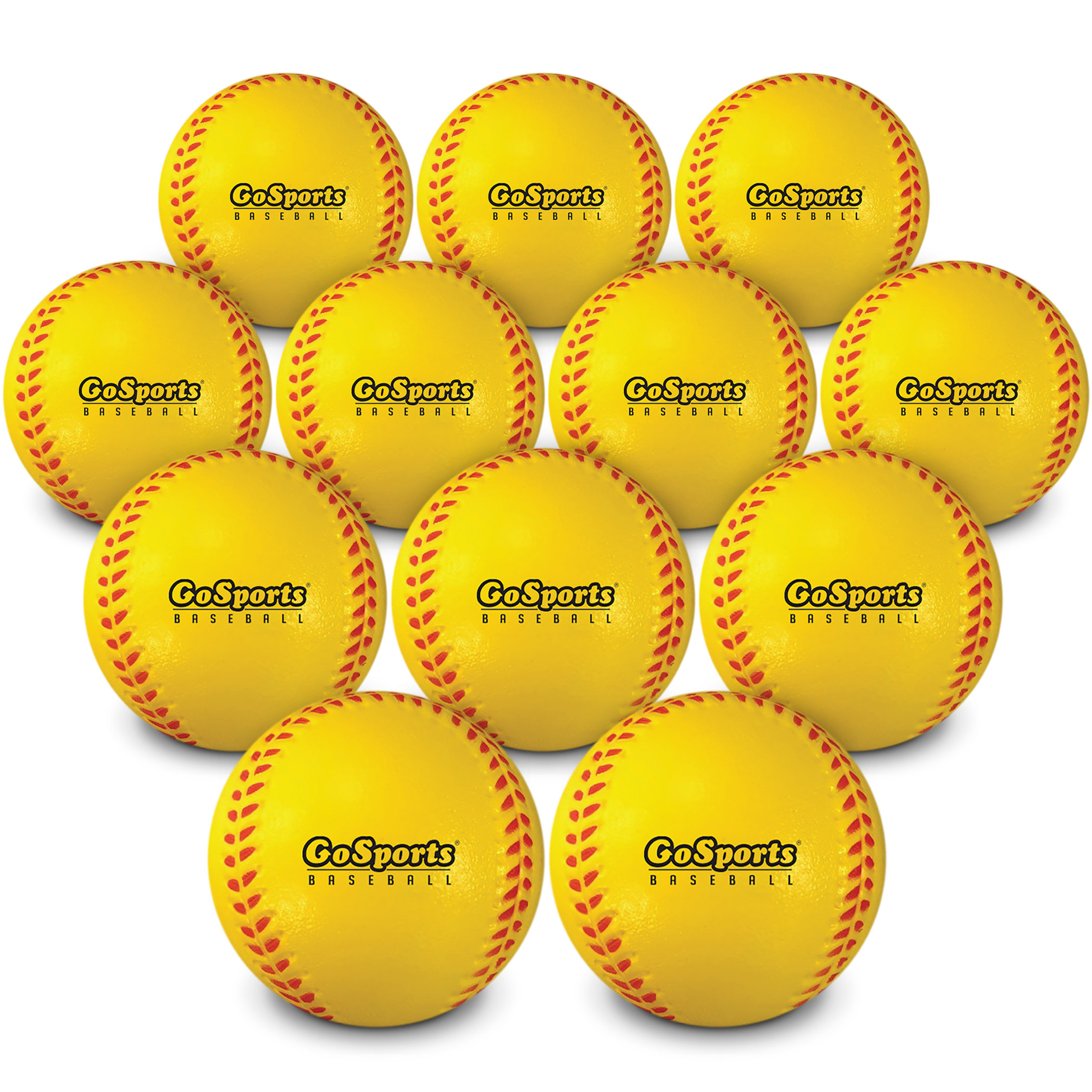 Gosports Foam Training Baseball 12 Pack - Regulation Size Foam Baseballs For Soft & Safe ...