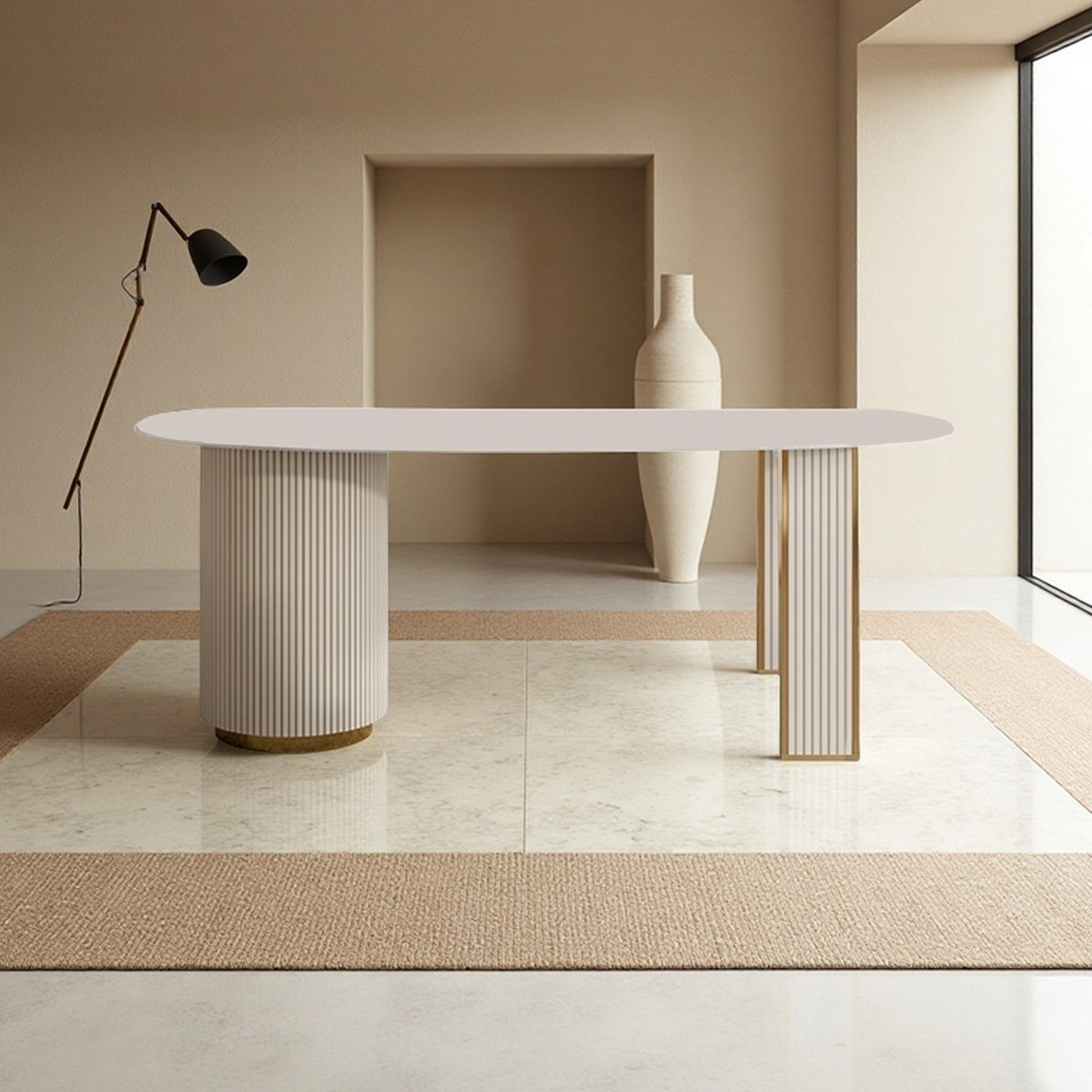 Mercer41 Light Luxury Rock Slate Writing Office Reception Counseling ...