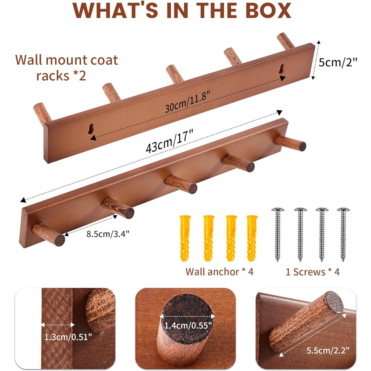 Mercer41 Chyleen 5 - Hook Coat Rack | Wayfair