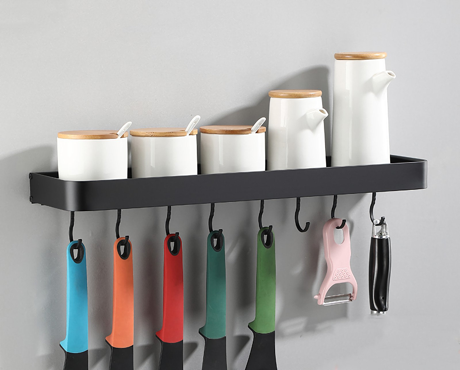 Rebrilliant No-Drill Kitchen Shelf With Detachable Space Aluminum Multi ...
