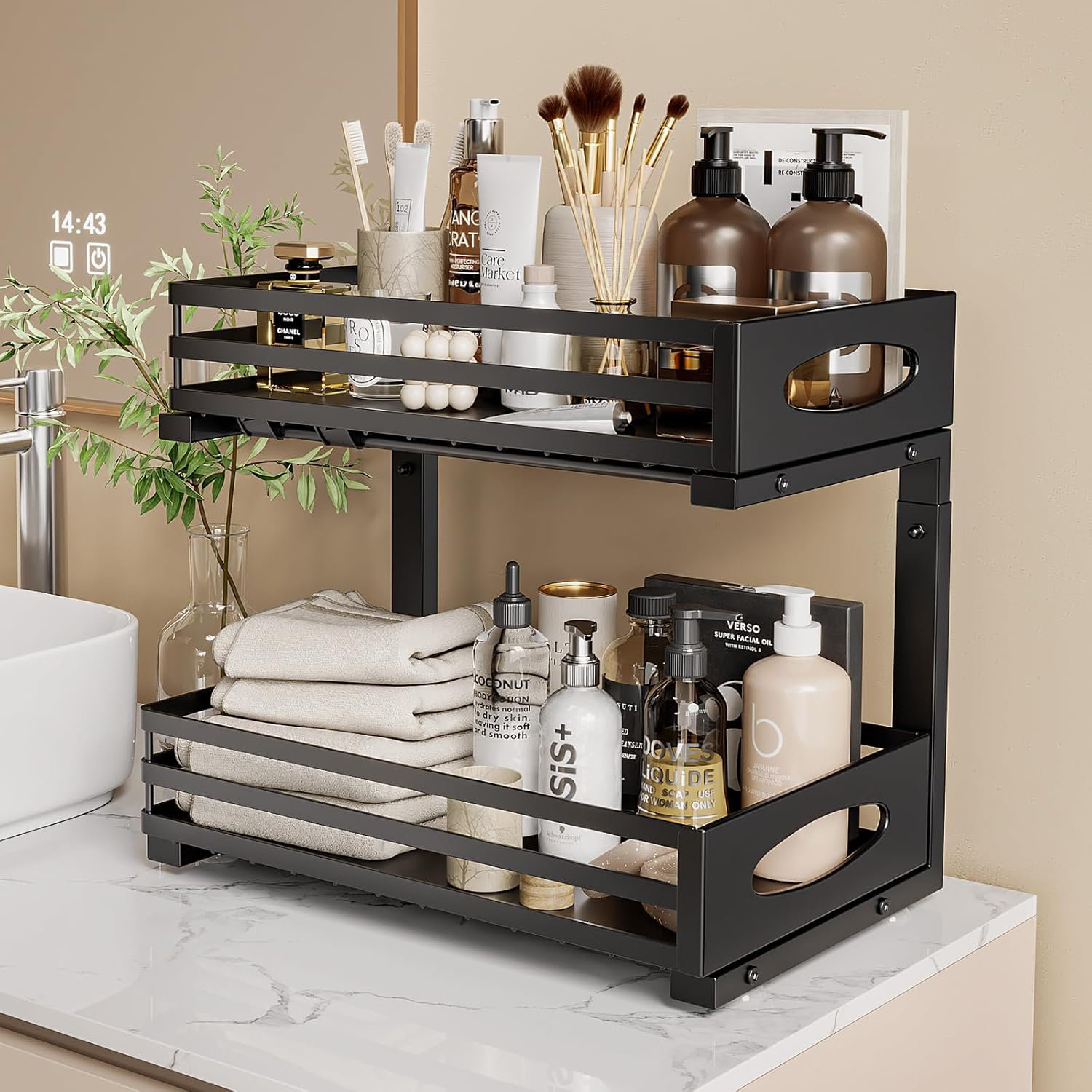 Rebrilliant Under Sink Organizer, Pull Out Cabinet Organizers, Slide ...