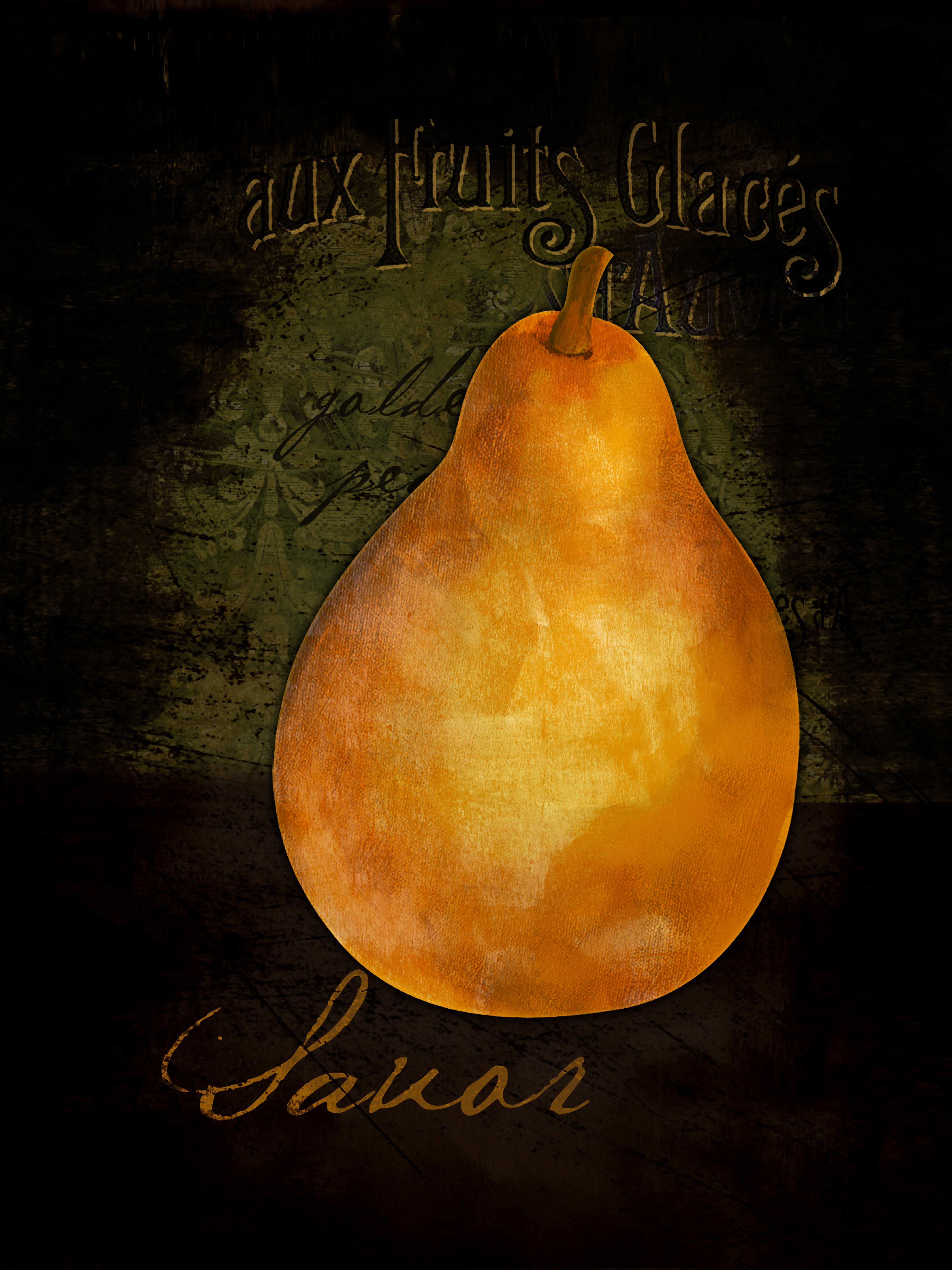 Wildon Home® Beautimus Pear No Swirls - Wrapped Canvas Print | Wayfair