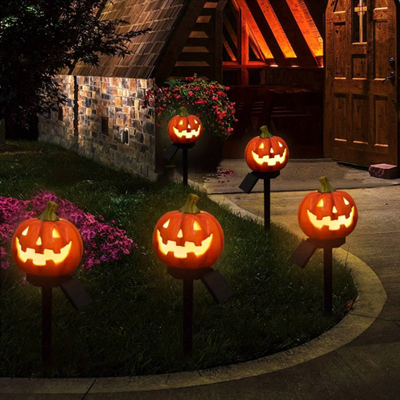 SolarEra Solar Pumpkin Lights Halloween Decorations Pathway Lights ...