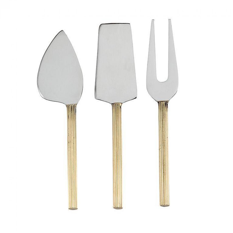 Mercer41 Set Of 3 Rib Handled Cheese Tools | Wayfair