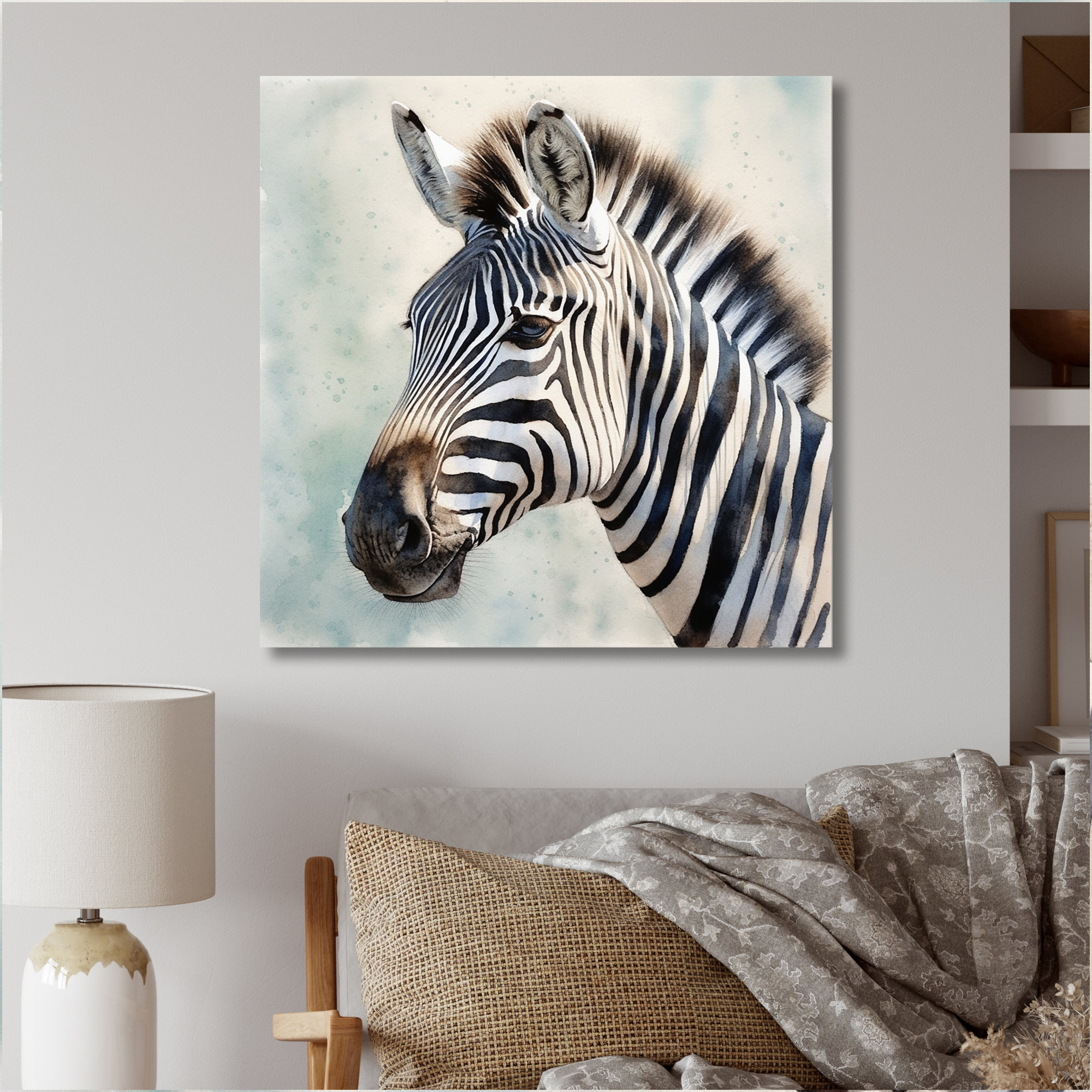 Ebern Designs African Zebra III - Animals Canvas Print | Wayfair