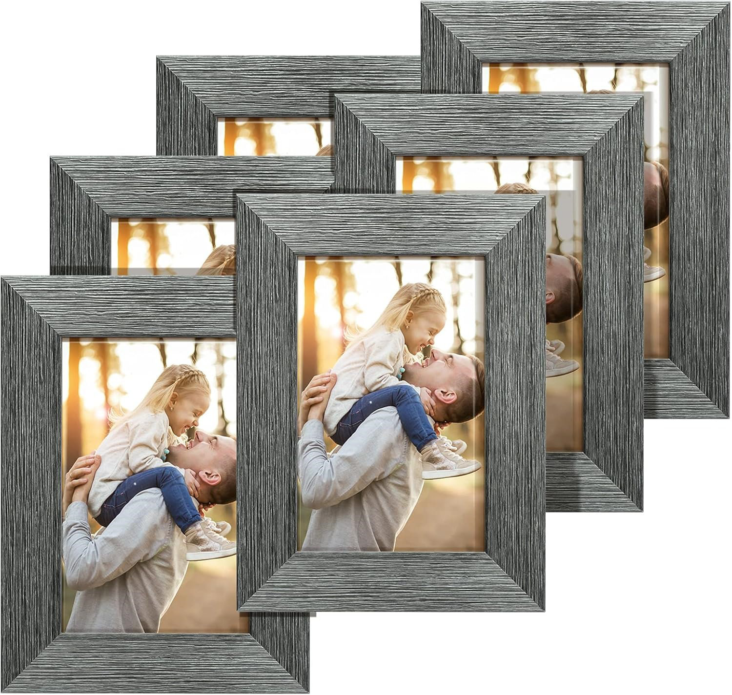 Loon Peak 4X6 Picture Frames Collage Set Of 6,Photo Collage Frame For ...