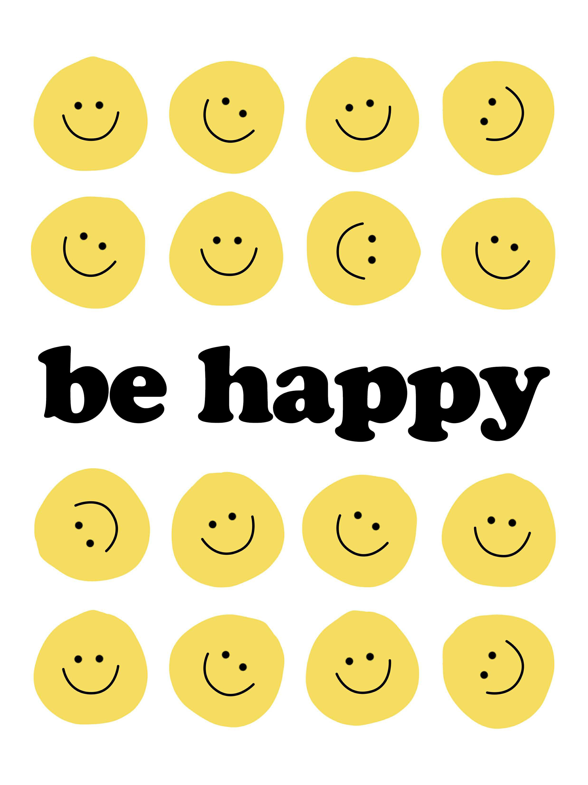 Trinx Be Happy Smiles - Wrapped Canvas Print | Wayfair