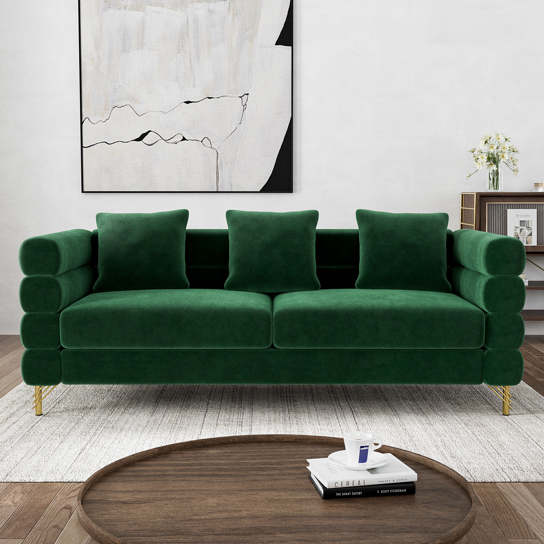 ouyessir Ottwell 79'' Mid-century Upholstered Sofa & Reviews - Wayfair ...