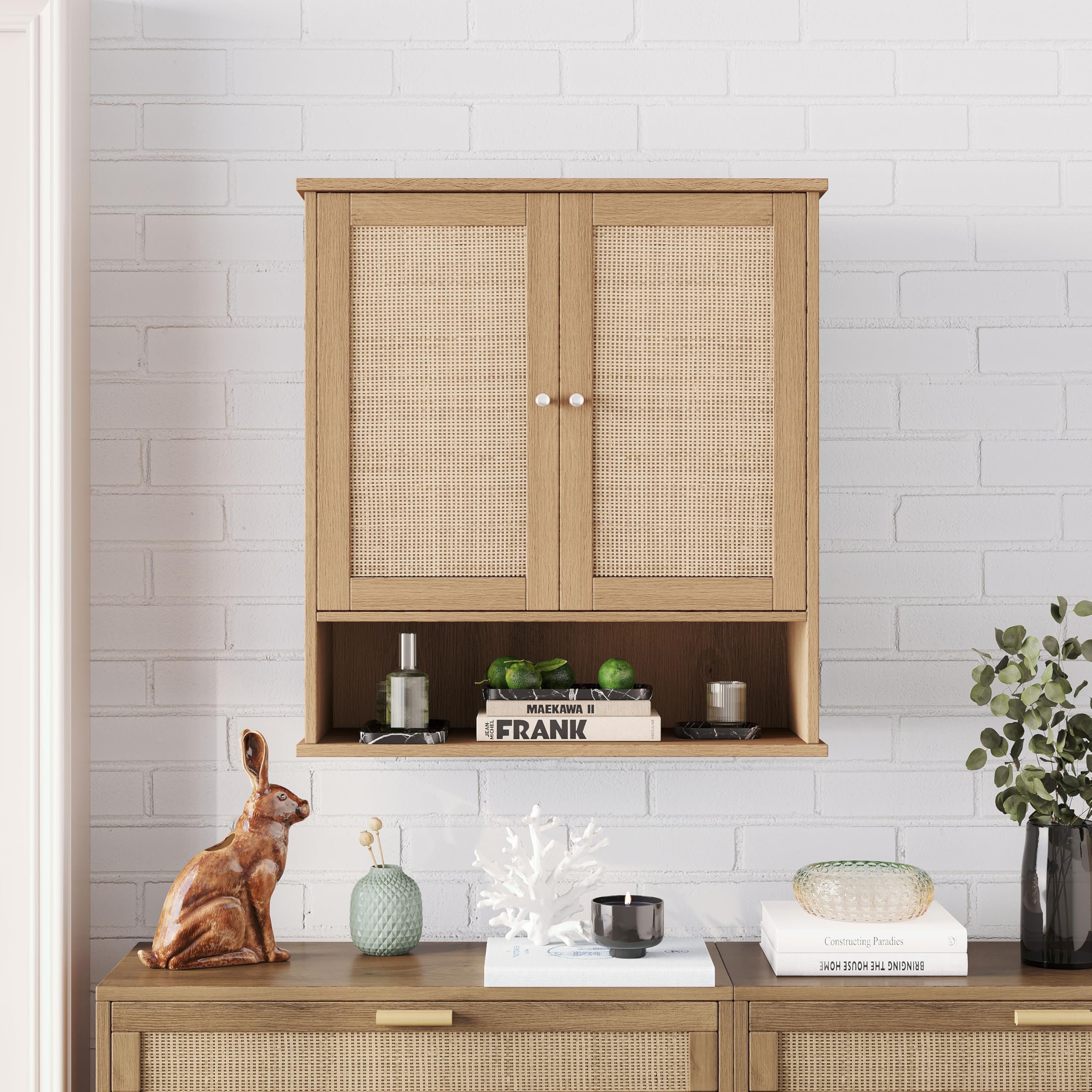Bayou Breeze Double Door Wooden Medicine Cabinet With Built-In ...