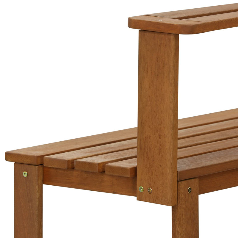 Loon Peak® Tioman Outdoor Patio Furniture Hardwood Potting Bench ...