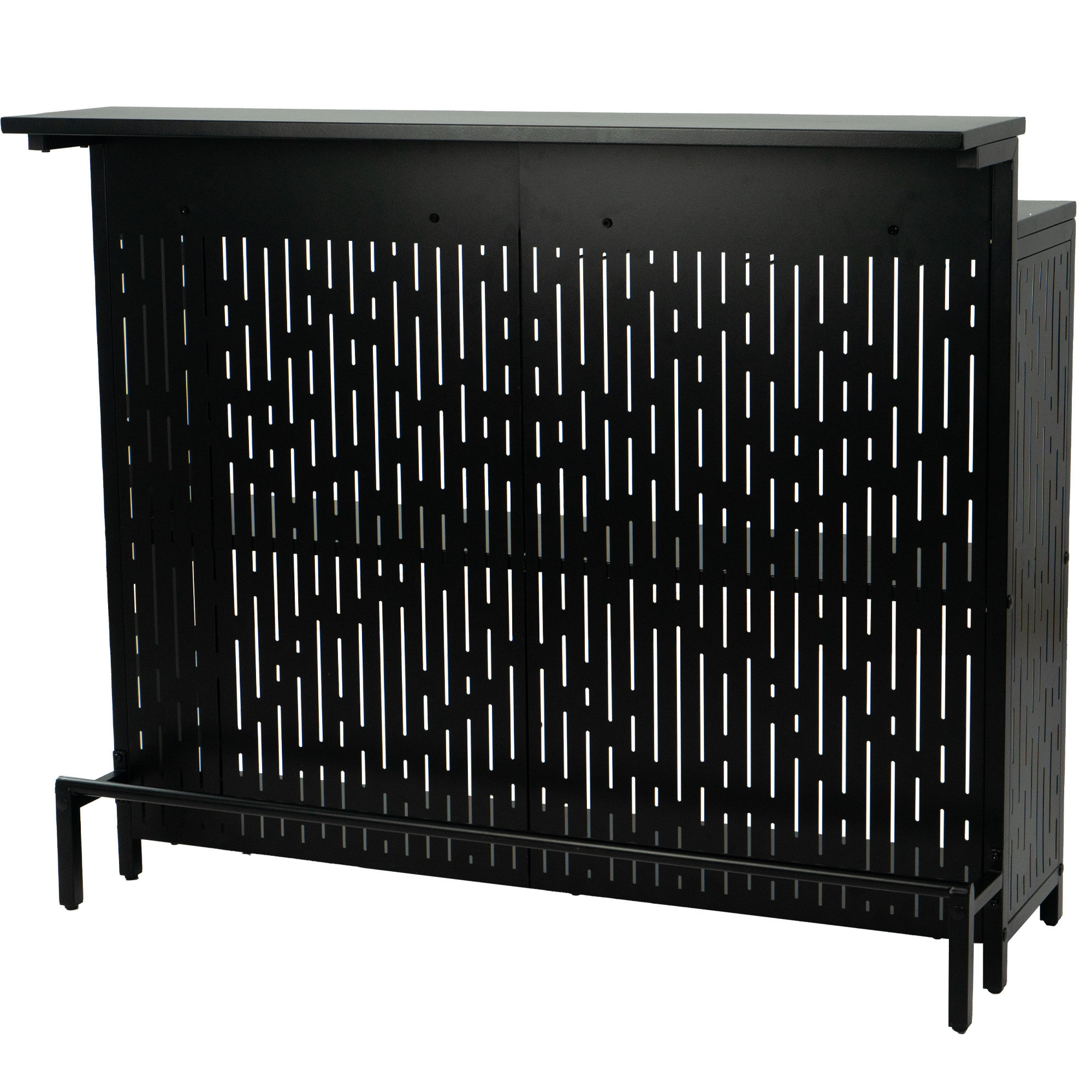 Ebern Designs Modern Home Mini Bar Table With Storage And Footrest ...