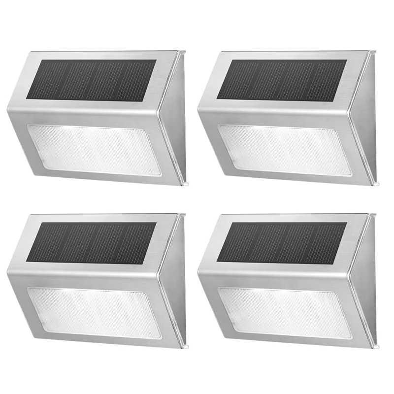 SolarEra Stainless Steel Low Voltage Solar Powered Integrated 6LED Step ...