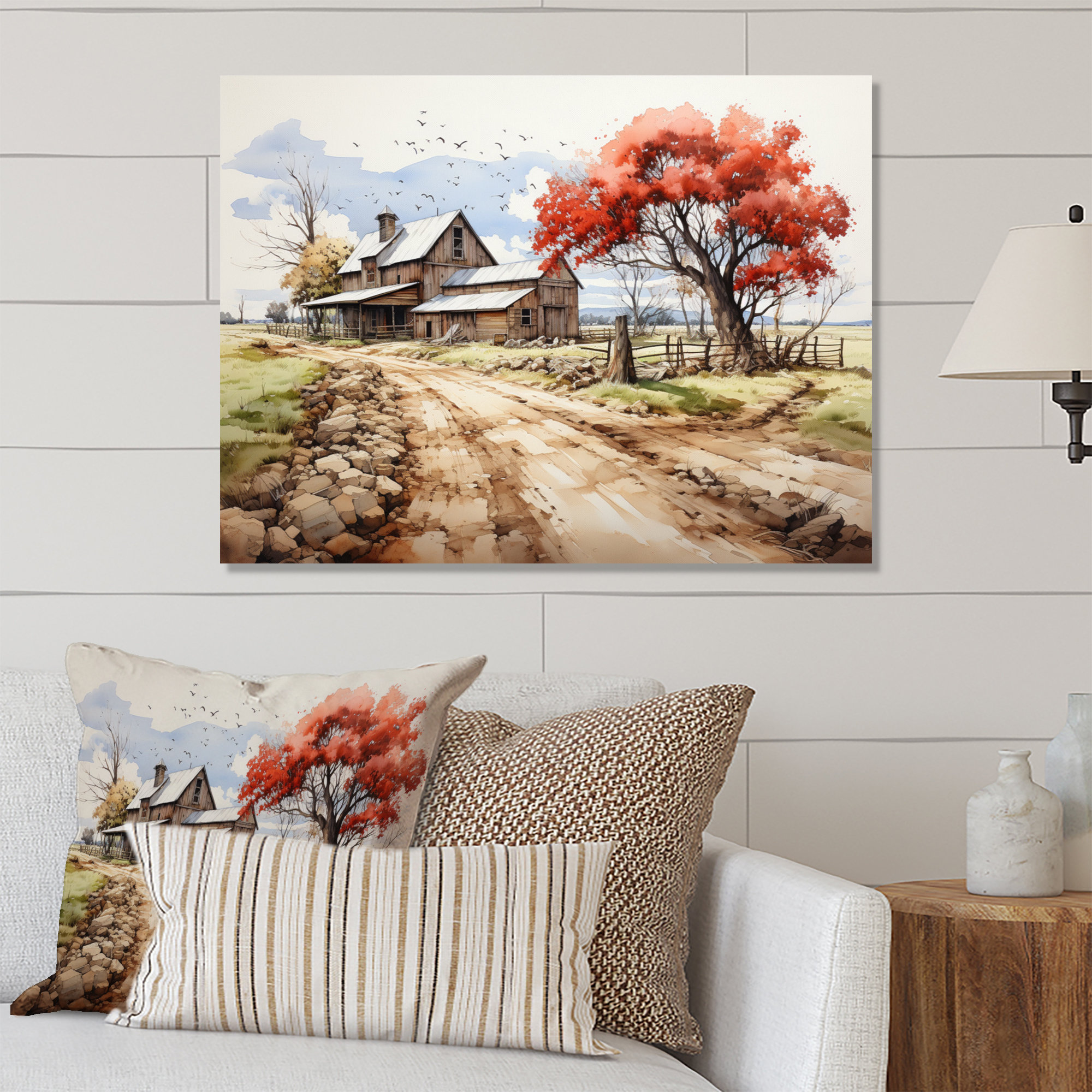 Winston Porter Farmstead Lnadscape I - Landscapes Metal Art Print | Wayfair