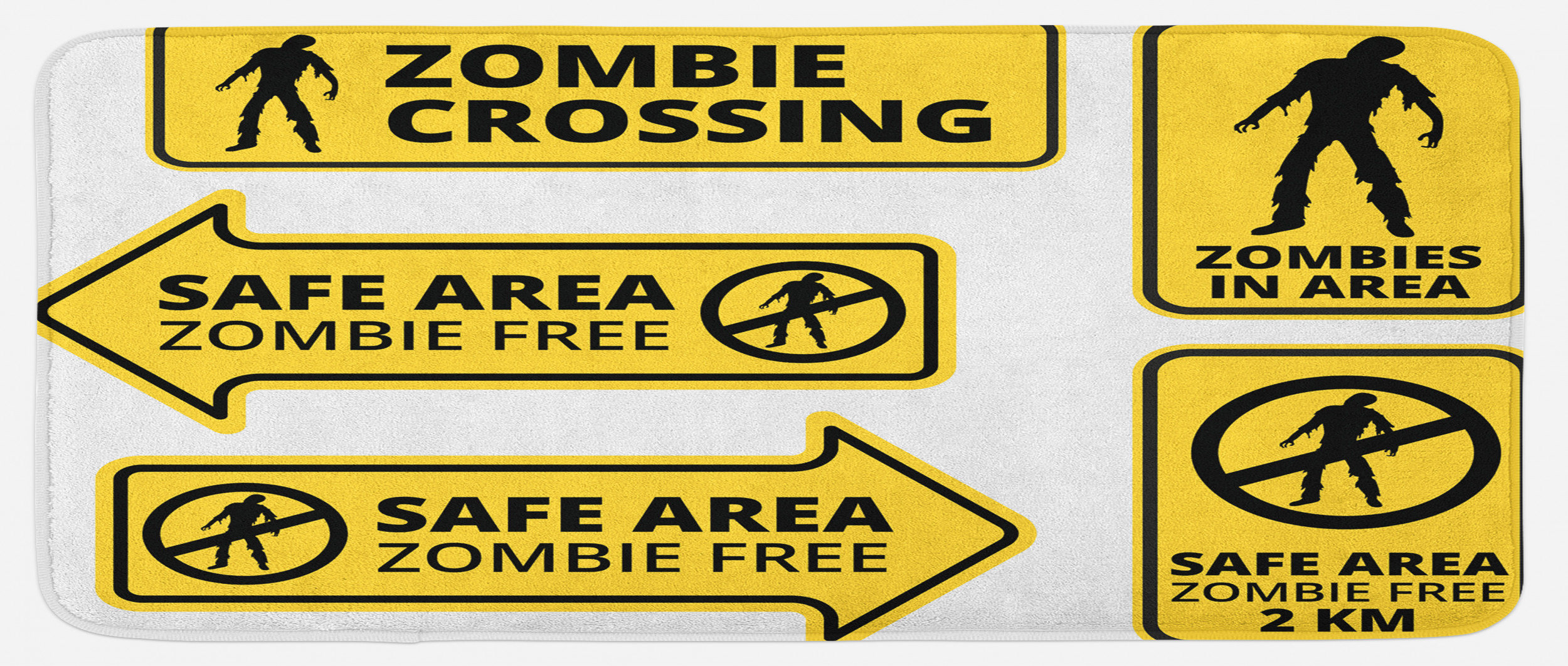 East Urban Home Safe Area Zombie Free Safe Protection Zone Caution Sign ...