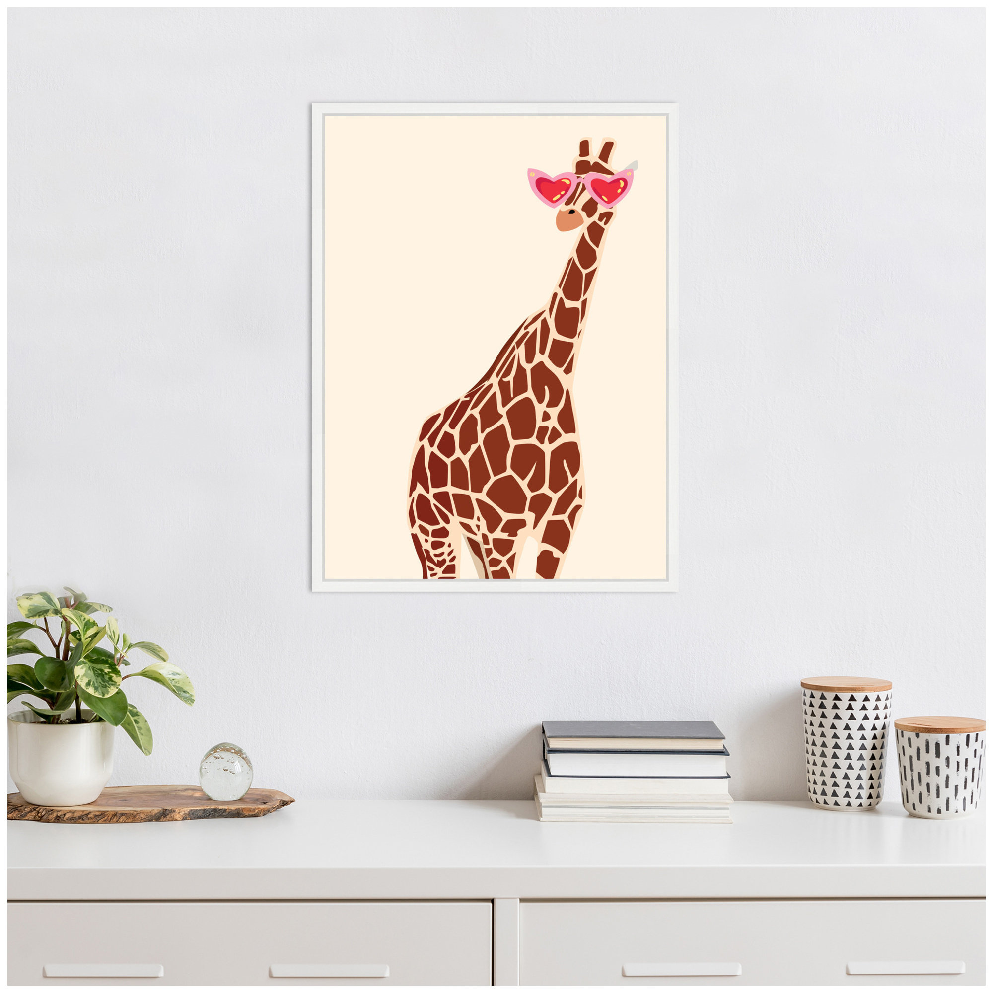 Trinx Giraffe in Preppy Cute Heart Sunglasses by Honey Island Studio ...