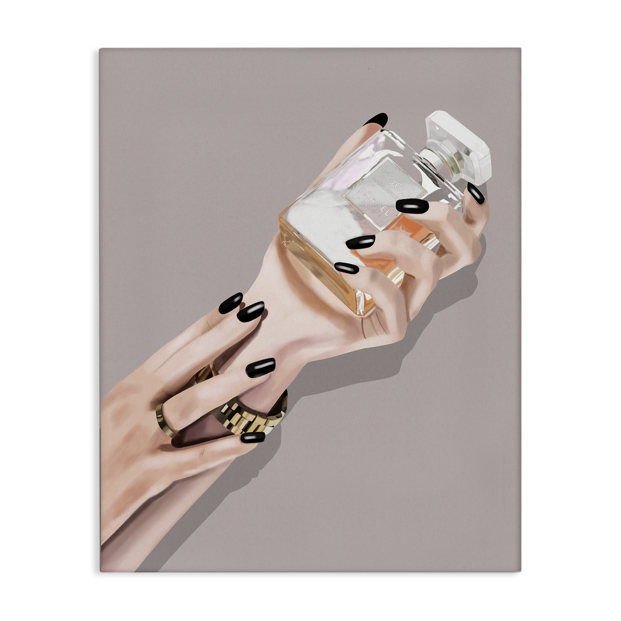 Winston Porter Woman with Black Nail Polish Canvas Wall Art by Saba ...