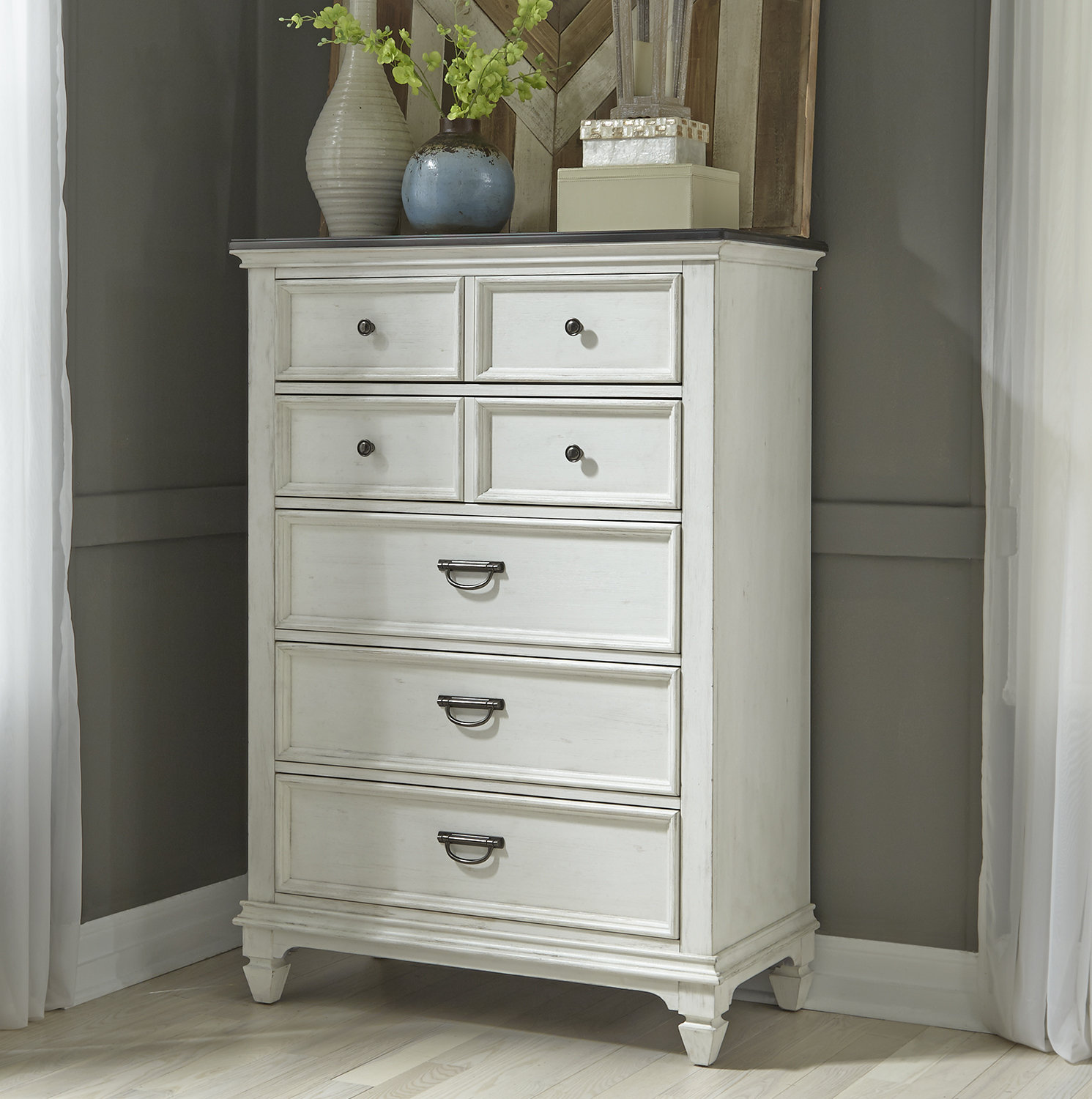 Laurel Foundry Modern Farmhouse Colburn 5 Drawer 38" W Solid Wood Chest ...