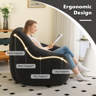 Trule Soft Teddy Fabric Tufted Foam Bean Bag Chair Filled With Memory ...