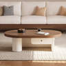 Wu's StylishVault Light luxury cream style retro coffee table | Wayfair