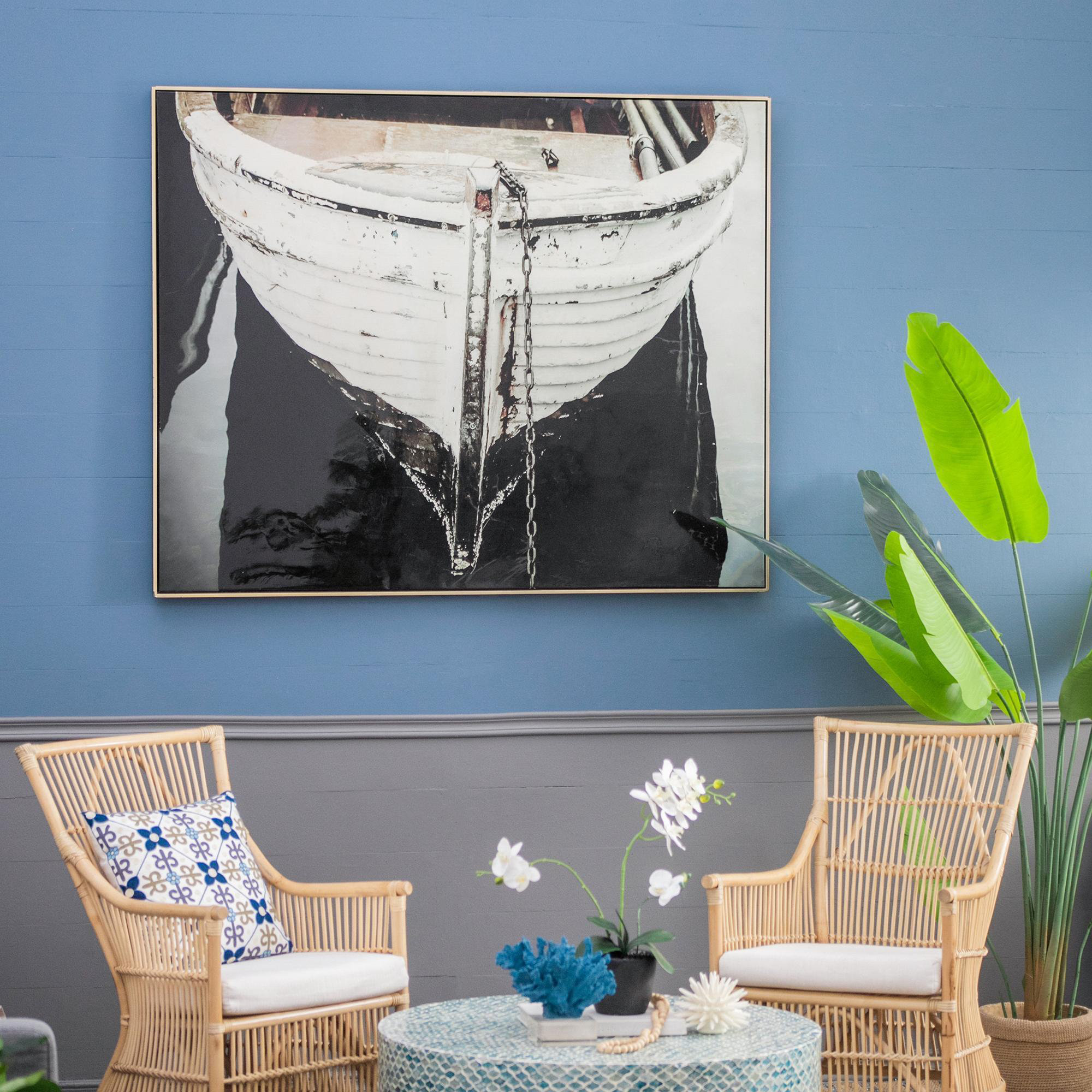 DELTA FURNITURE 59" x 47" Large Black and White Rectangular Wall Art ...