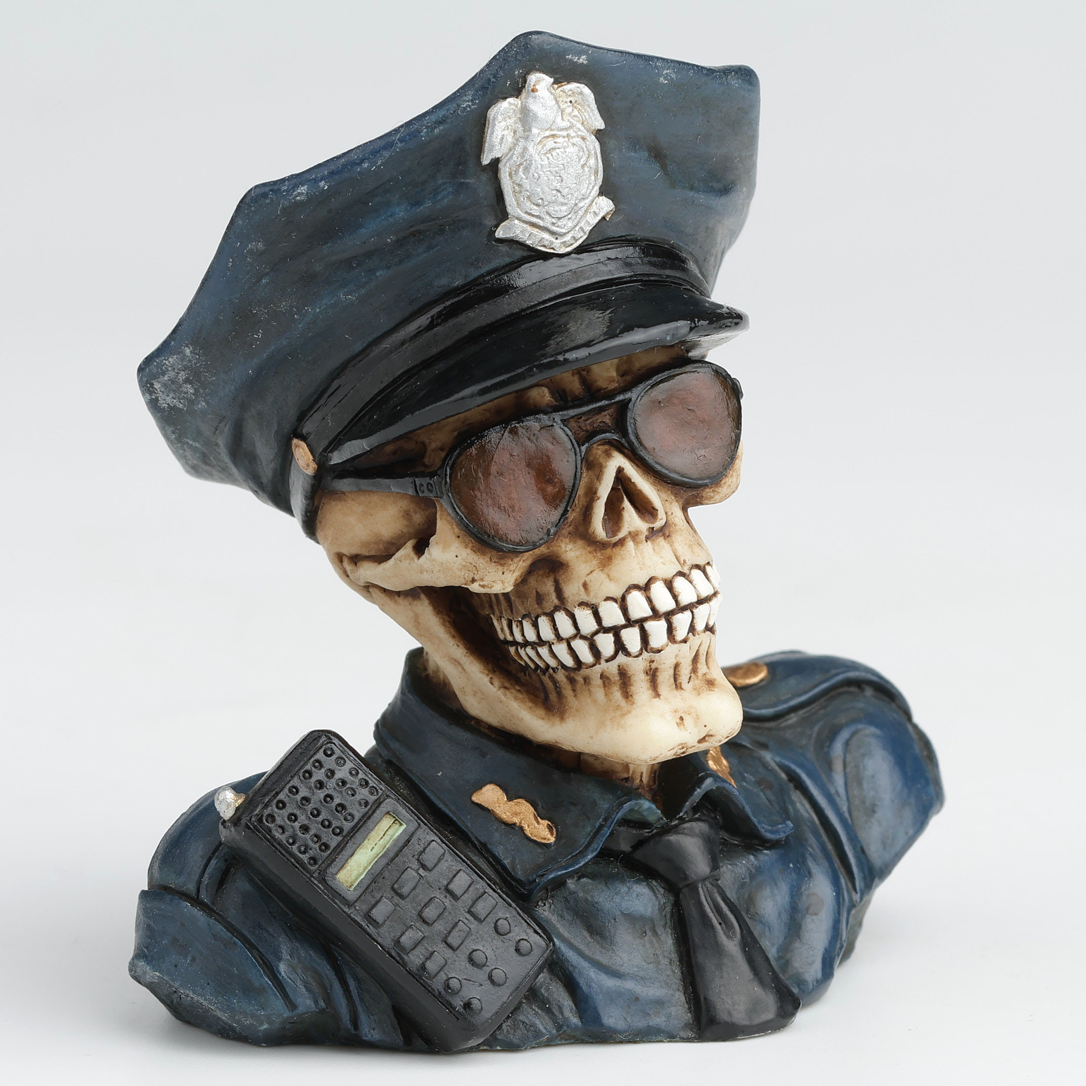 Dakota Fields 2.56 inches L Multicolor Skeleton Police Half Bust made ...