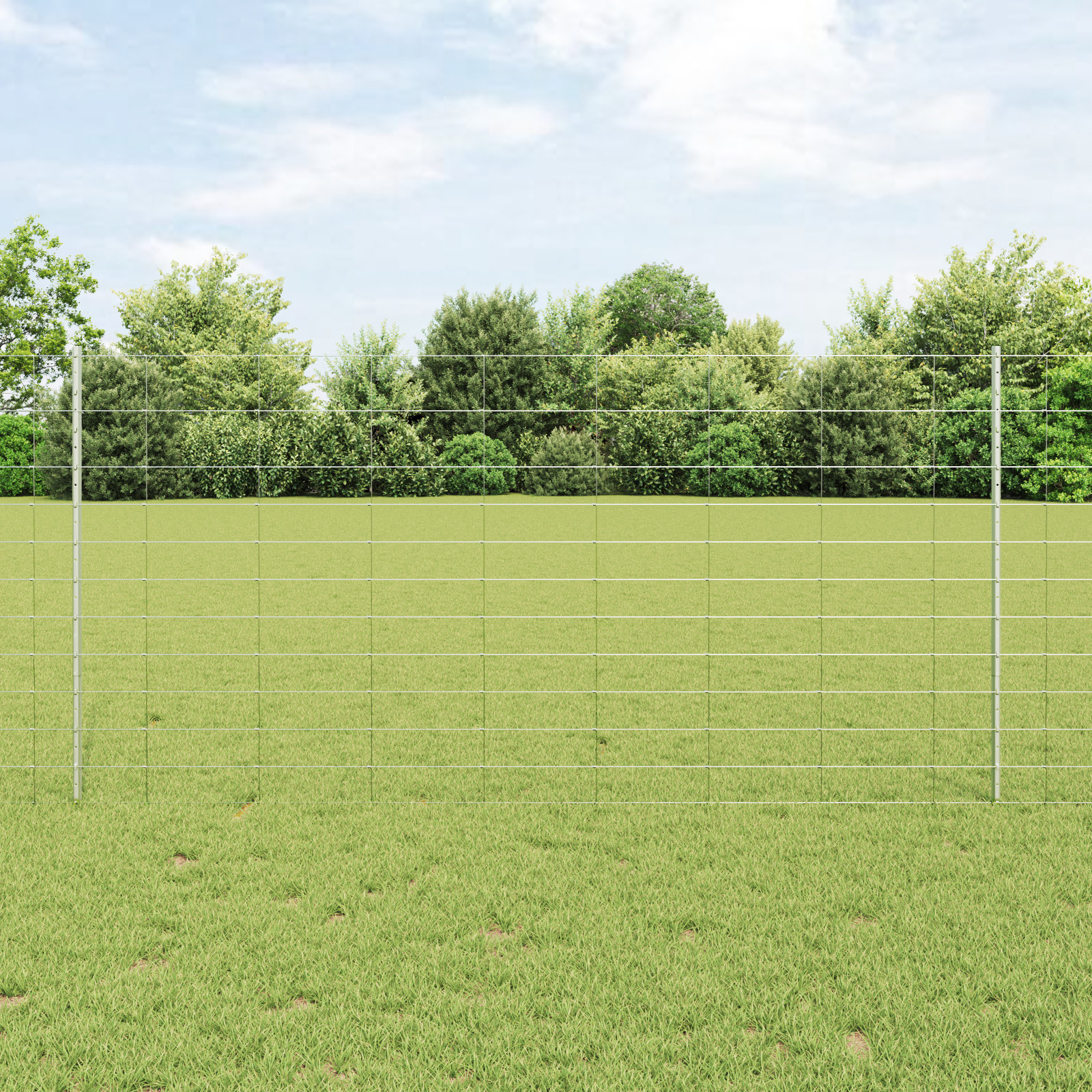 VidaXL Silver Galvanised Steel Line Post | Wayfair