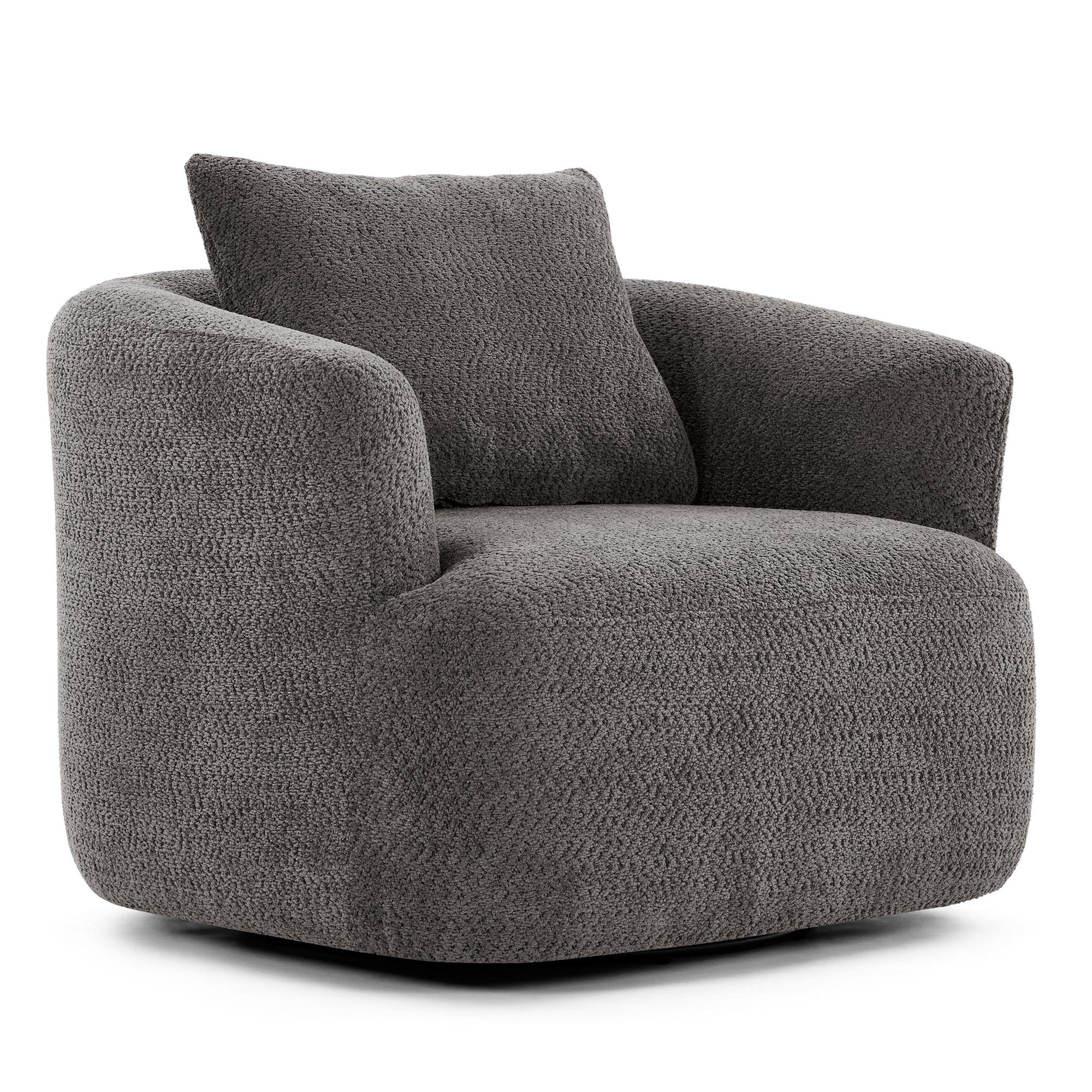 Brayden Studio® Modern Minimalist Swivel Design Upholstered Accent ...