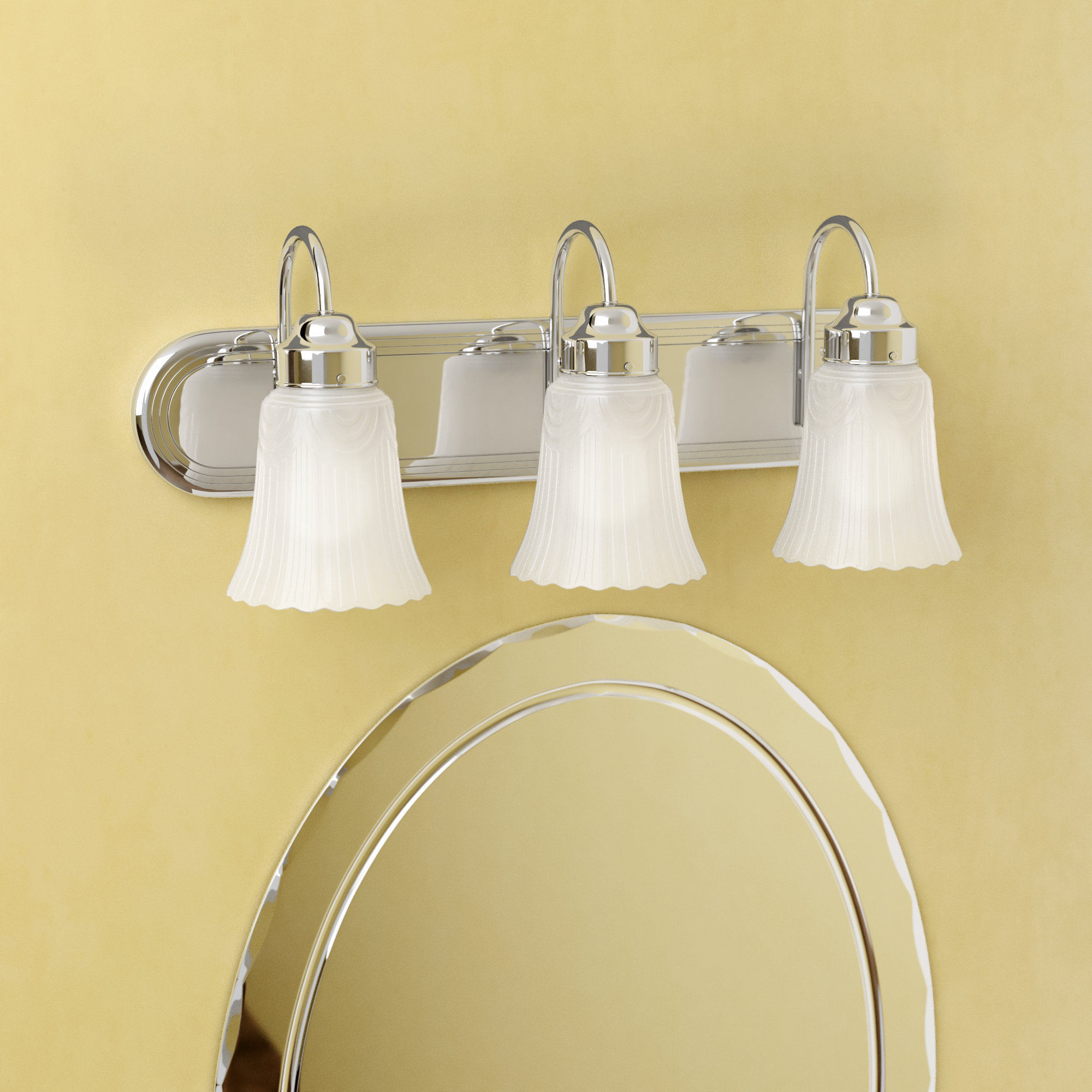 Charlton Home Sisson 3-Light Dimmable Chrome Vanity Light & Reviews ...