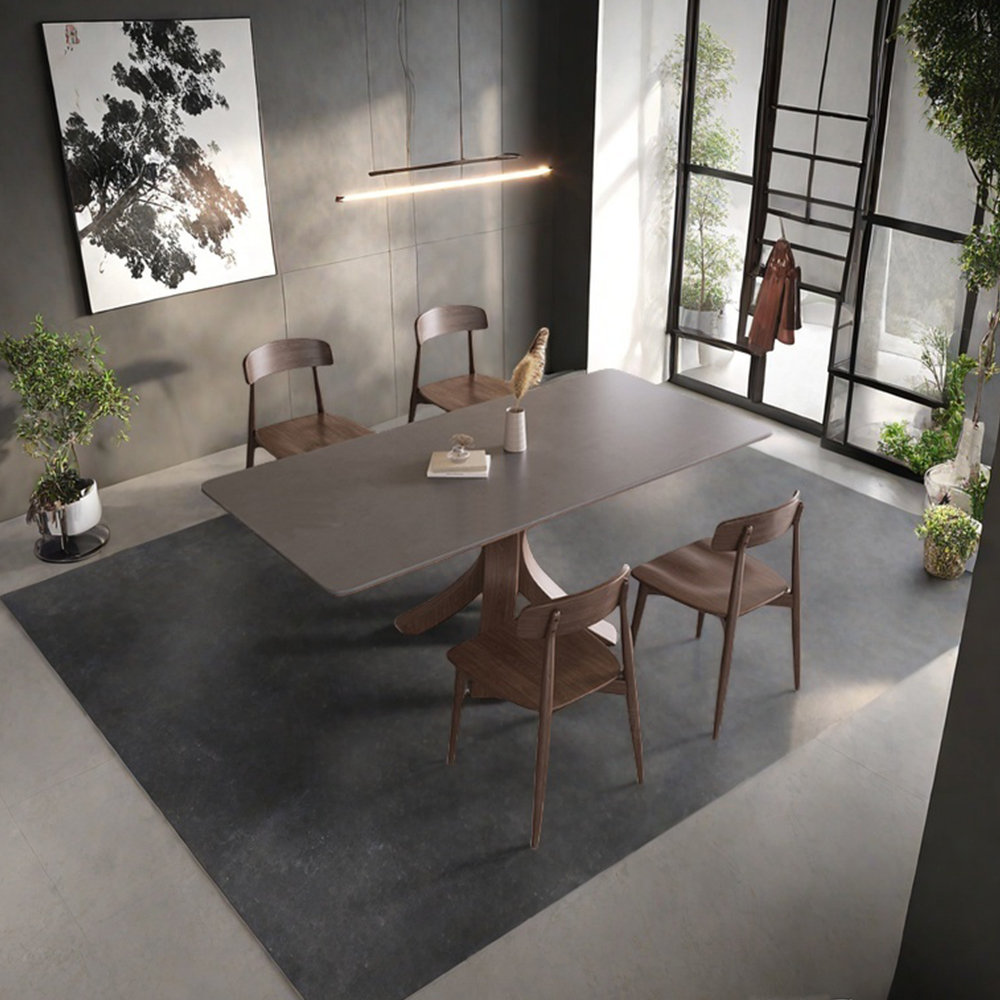 dujinlong home Smooth beauty sintered stone dining table set | Wayfair