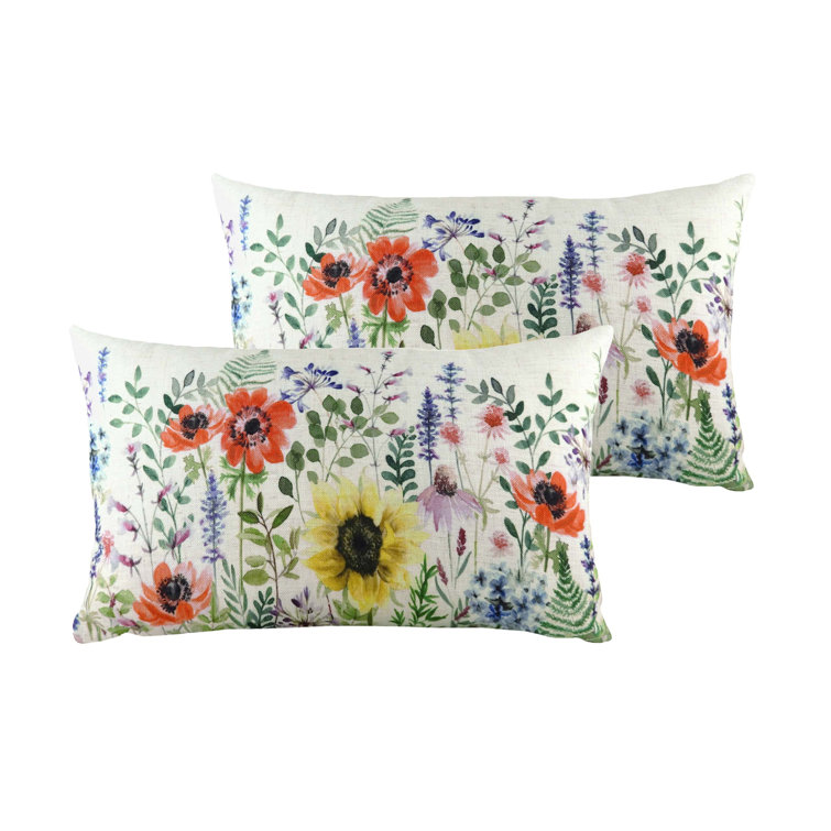 Evans Lichfield Floral Rectangular Throw Cushion With Filling | Wayfair ...