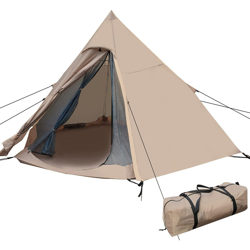 REDCAMP 4 person Canvas Camping Tent with Carrying Bag | Wayfair