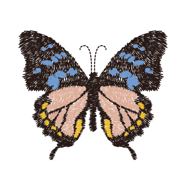 Brambly Cottage Embroidery Butterfly Design - Print | Wayfair.co.uk