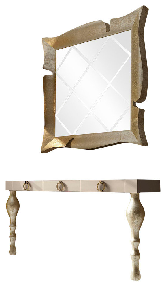 Hispania Home Saphire Console Table and Mirror Set | Wayfair